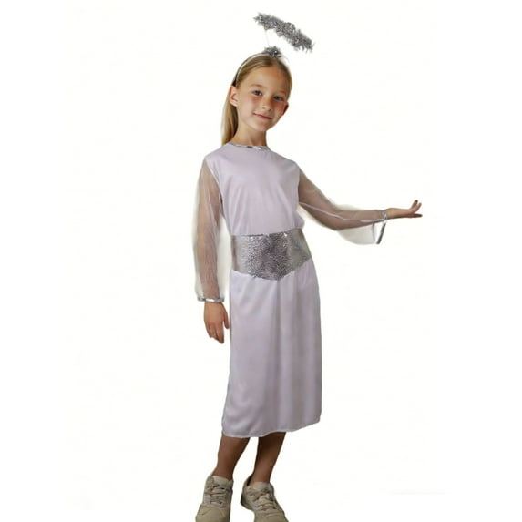 Girl's Dresses Angel White Fairy Tale Pageant Long Gown Elegant Church ...