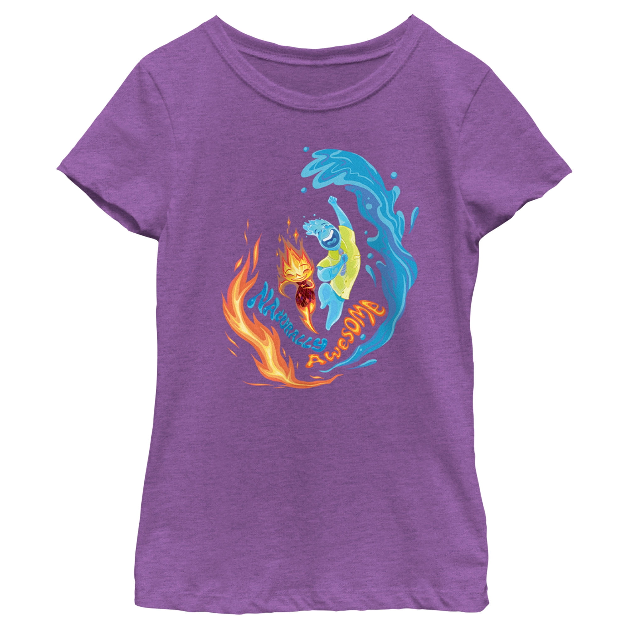 Girl's Elemental Ember and Wade Naturally Awesome Graphic Tee Purple ...