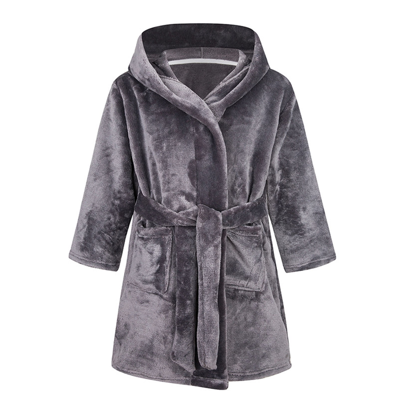 Girl's Fleece Robes with Hood, Kids Soft Premium Fuzzy Bathrobe for ...