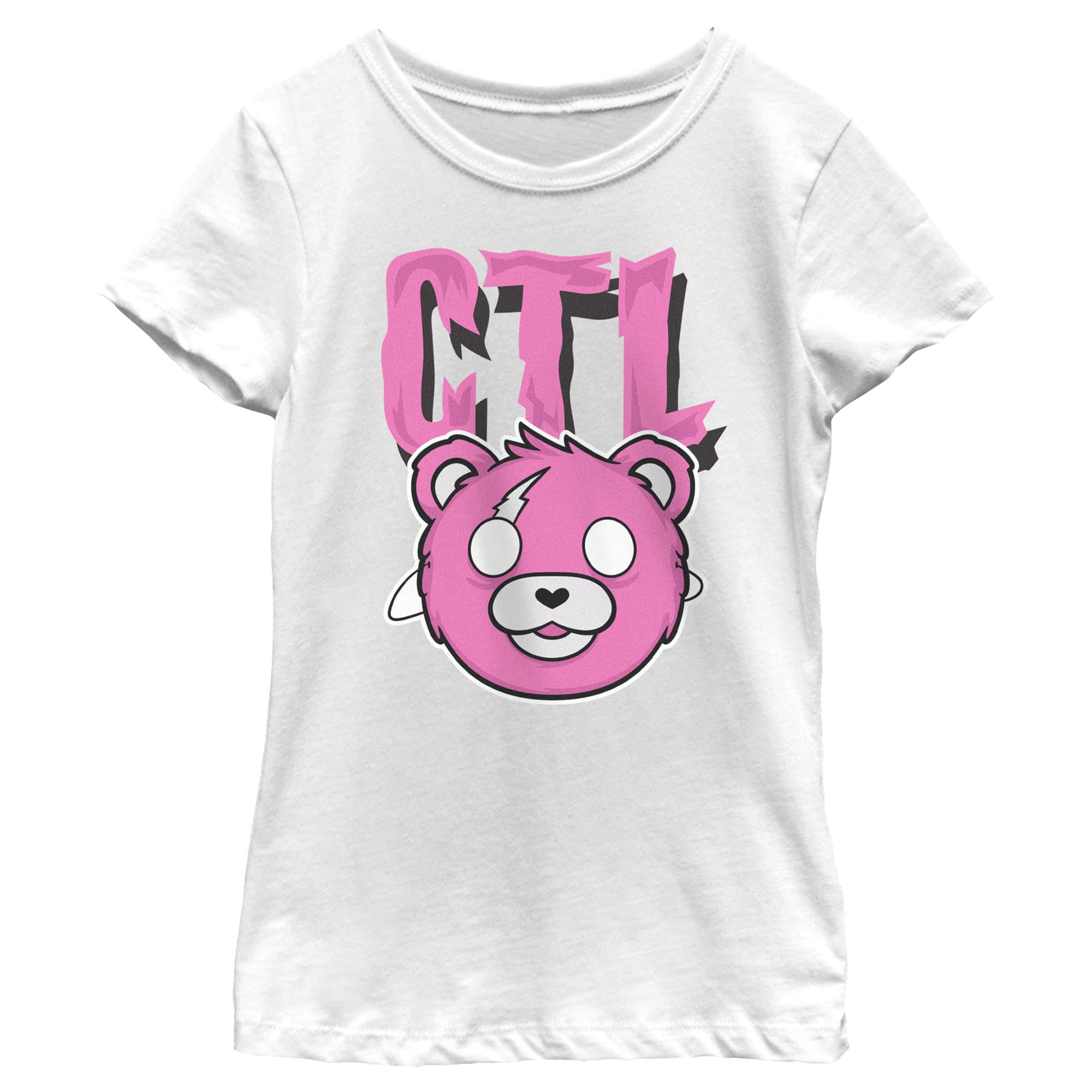 Girl's Fortnite Cuddle Team Leader Large Logo Graphic Tee White X Large ...