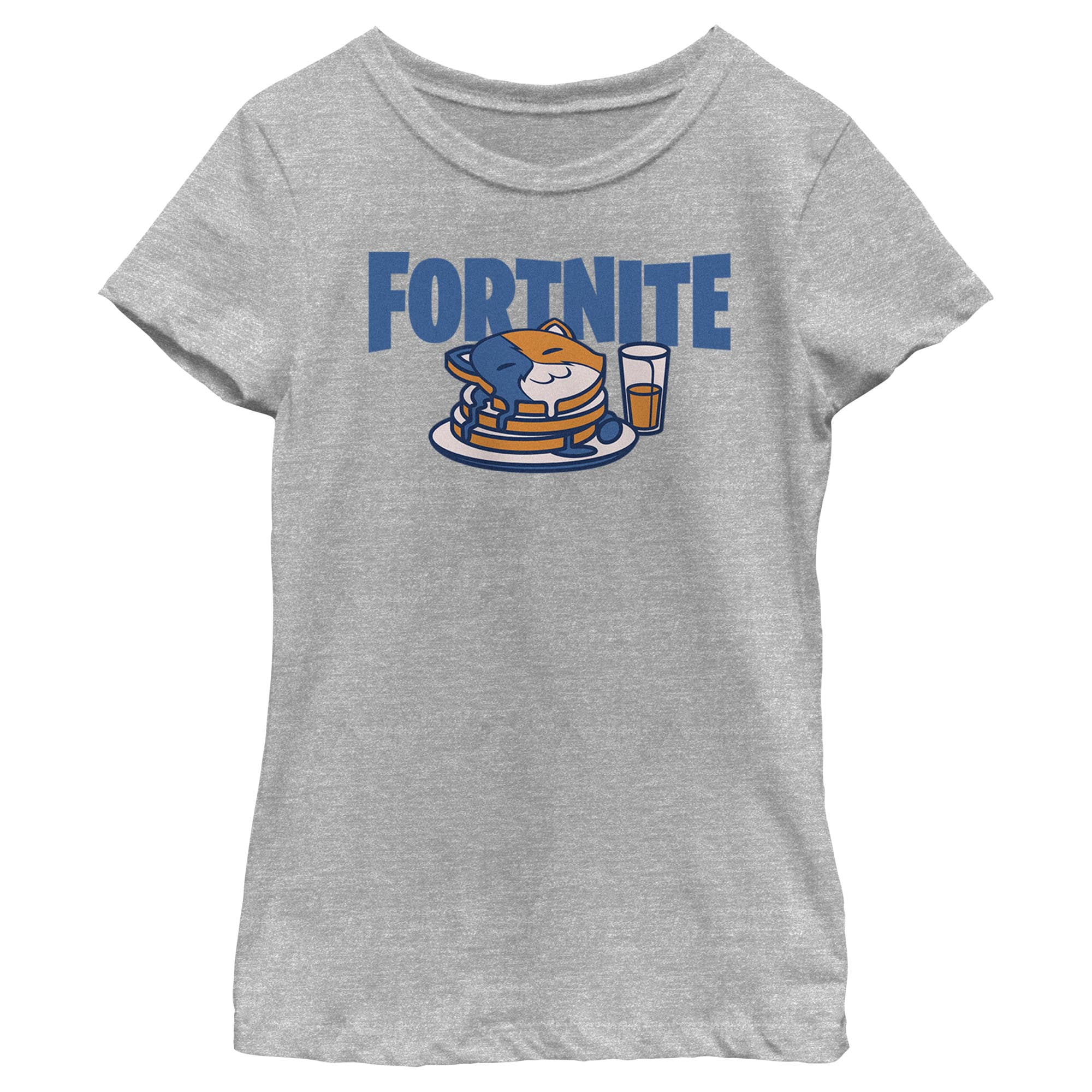 Girl's Fortnite Meowscles Pancakes Graphic Tee Athletic Heather X Large ...