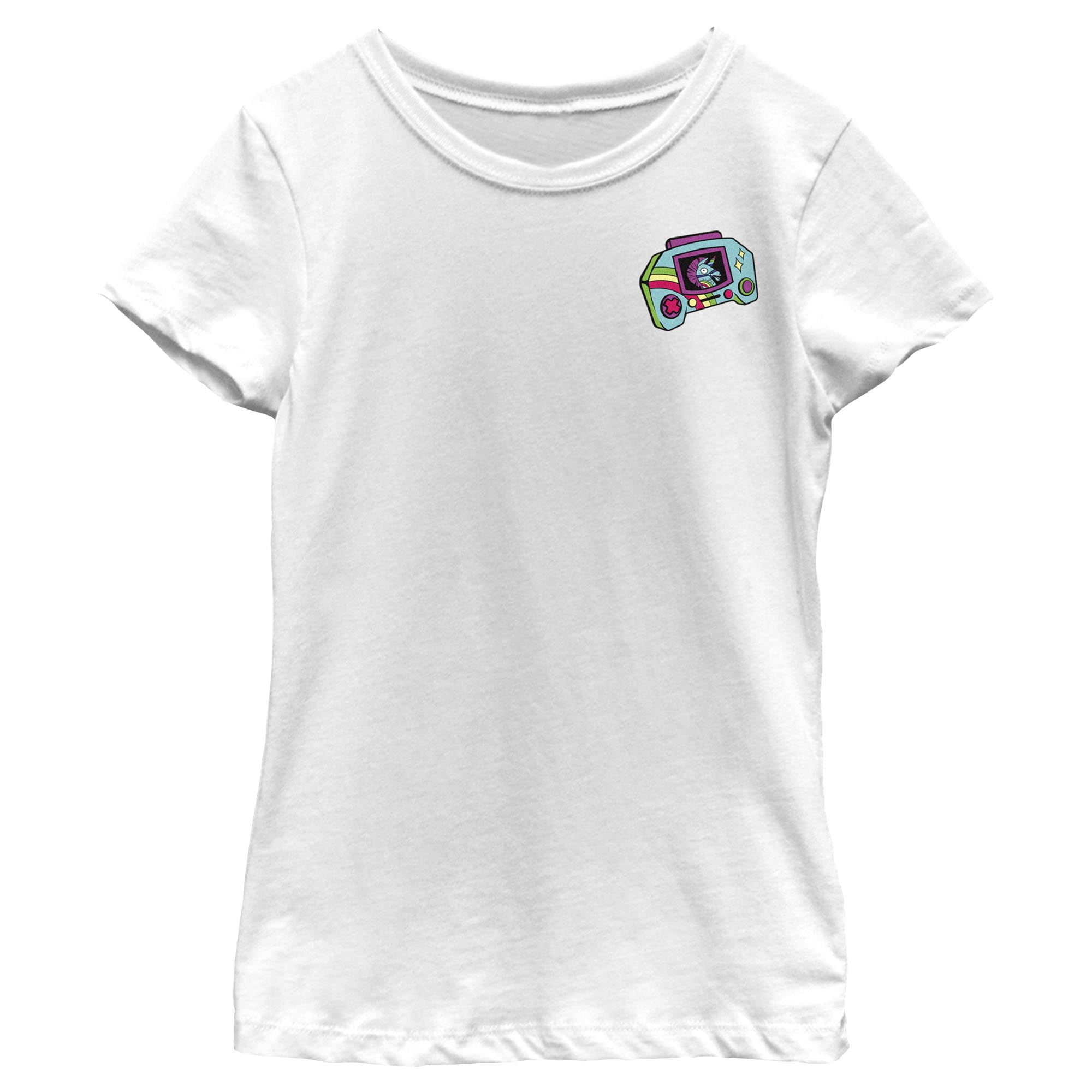 Girl's Fortnite Rainbow Smash Handheld Console Graphic Tee White Medium ...
