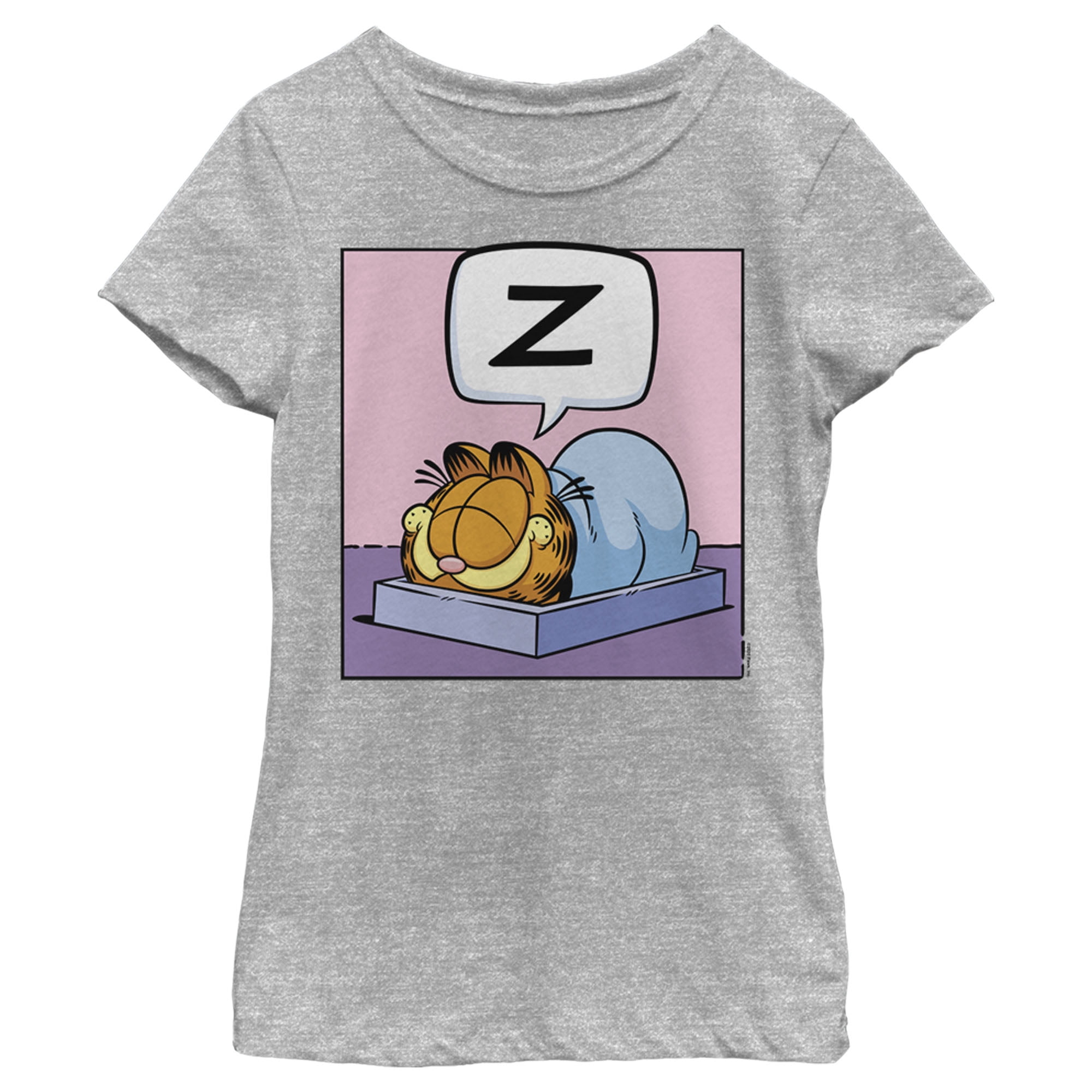 Girl's Garfield Sleeping Cat Graphic T-Shirt - Walmart.com