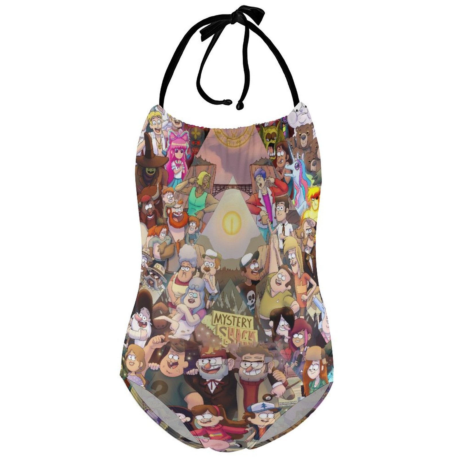 Girl's Gravity Fall One Piece Swimsuit Halter Bathing Suit for Holiday ...