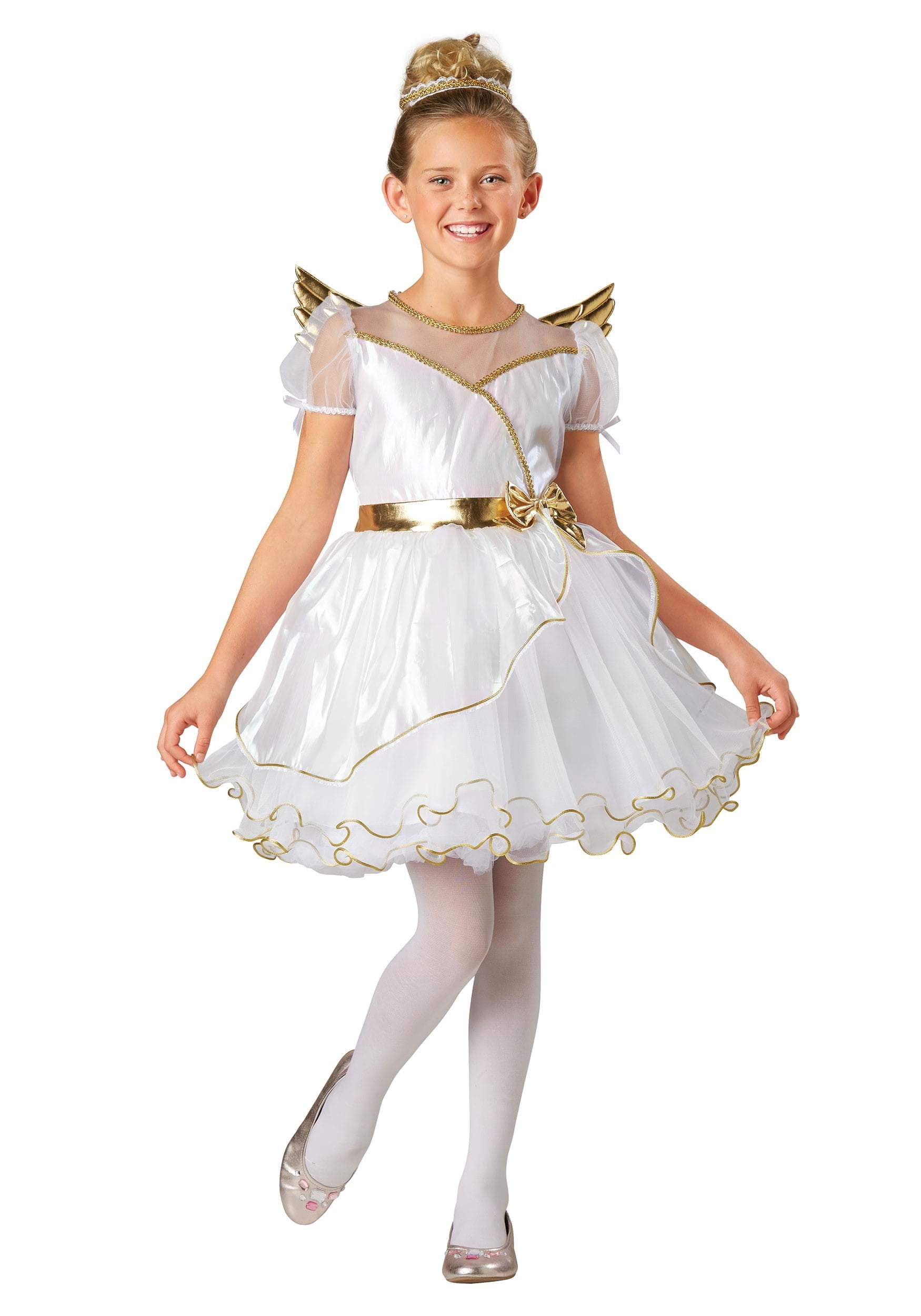 Girl's Guardian Angel Costume Dress - Walmart.com