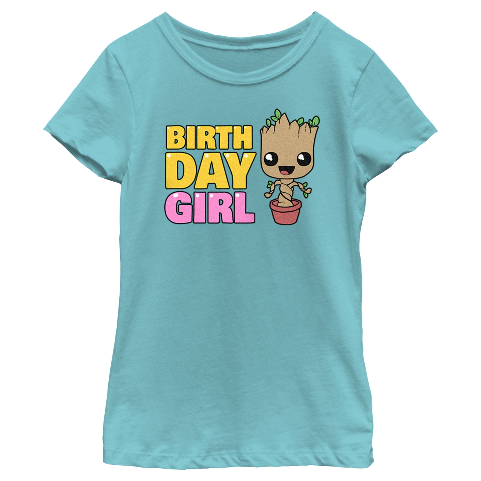 Girl's Guardians of the Galaxy Birthday Girl Pot Plant Groot Graphic ...