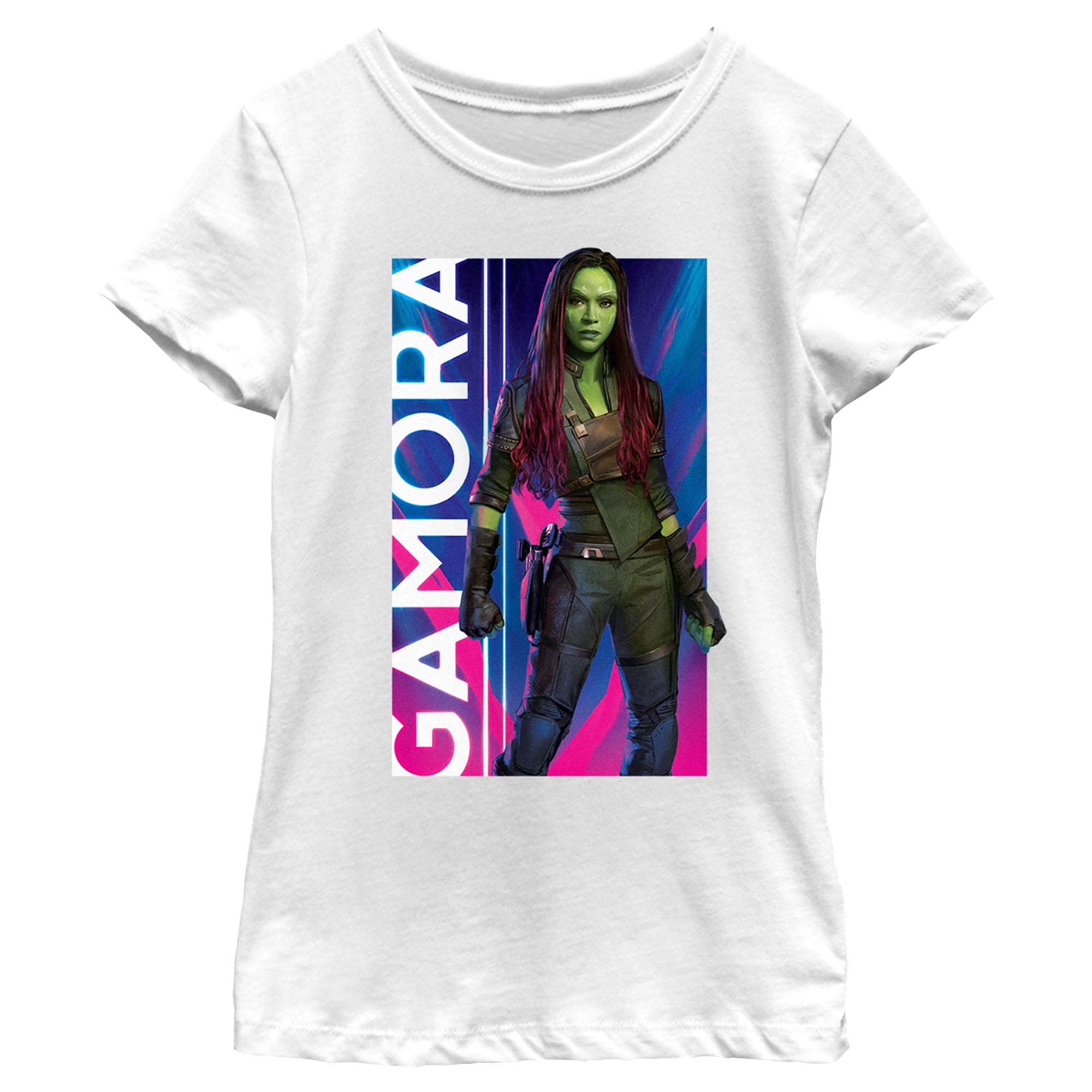 Girl's Guardians of the Galaxy Vol. 3 Gamora Poster Graphic Tee White ...