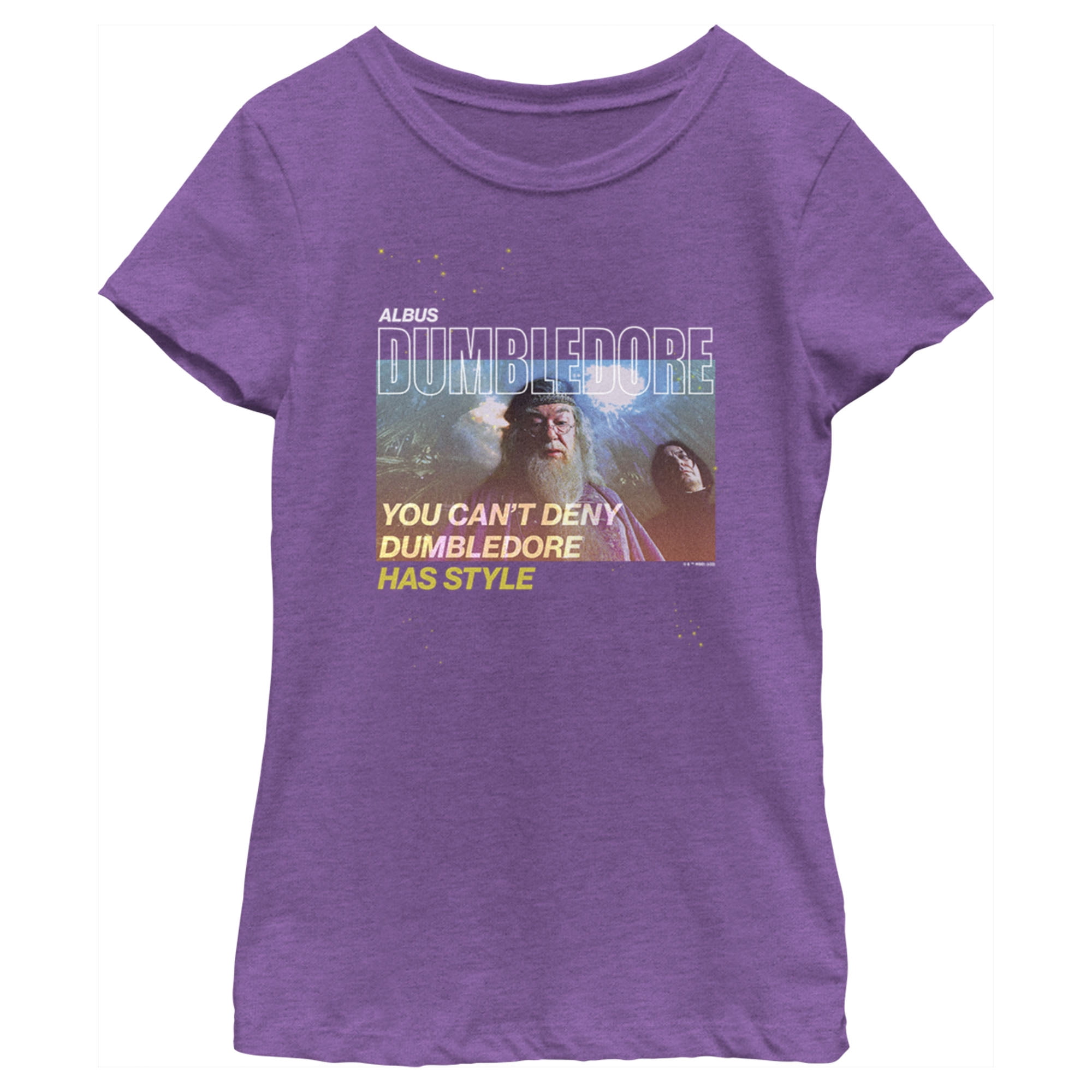 Girl's Harry Potter Dumbledore Has Style Graphic Tee Purple Berry Large ...
