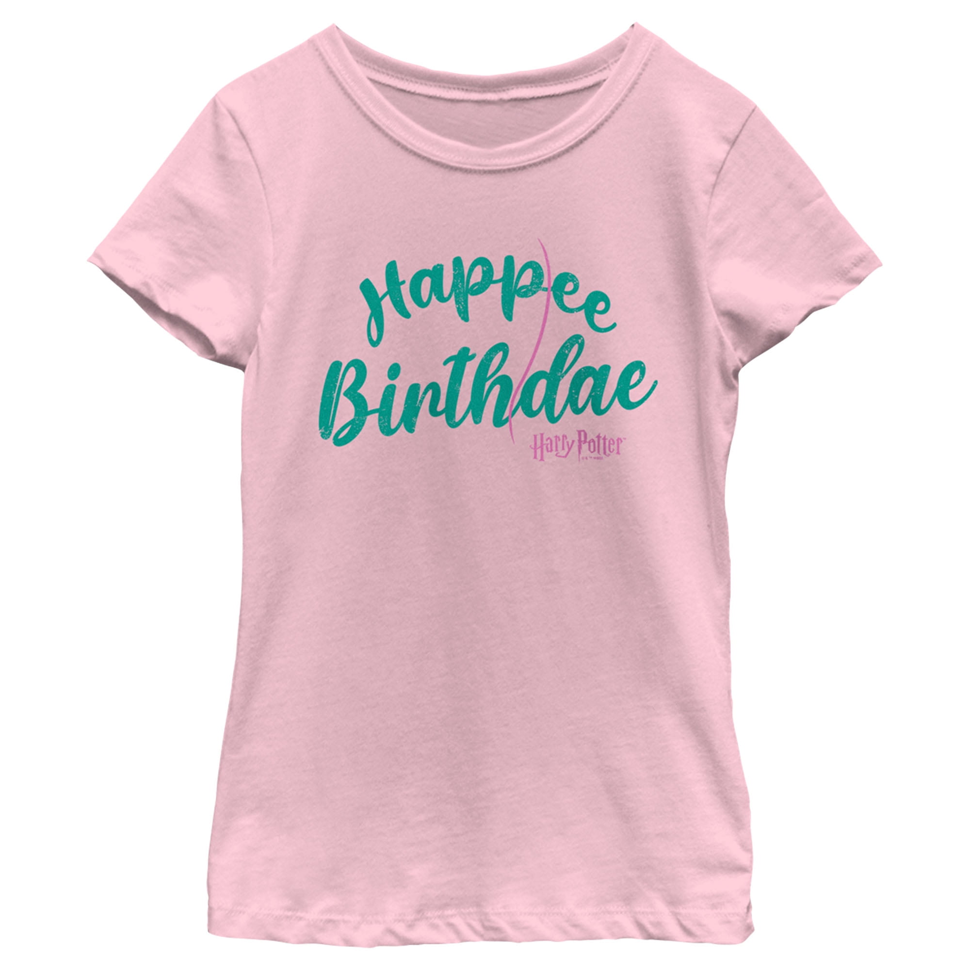 Girl's Harry Potter Happee Birthdae Logo Graphic Tee Light Pink X Large ...