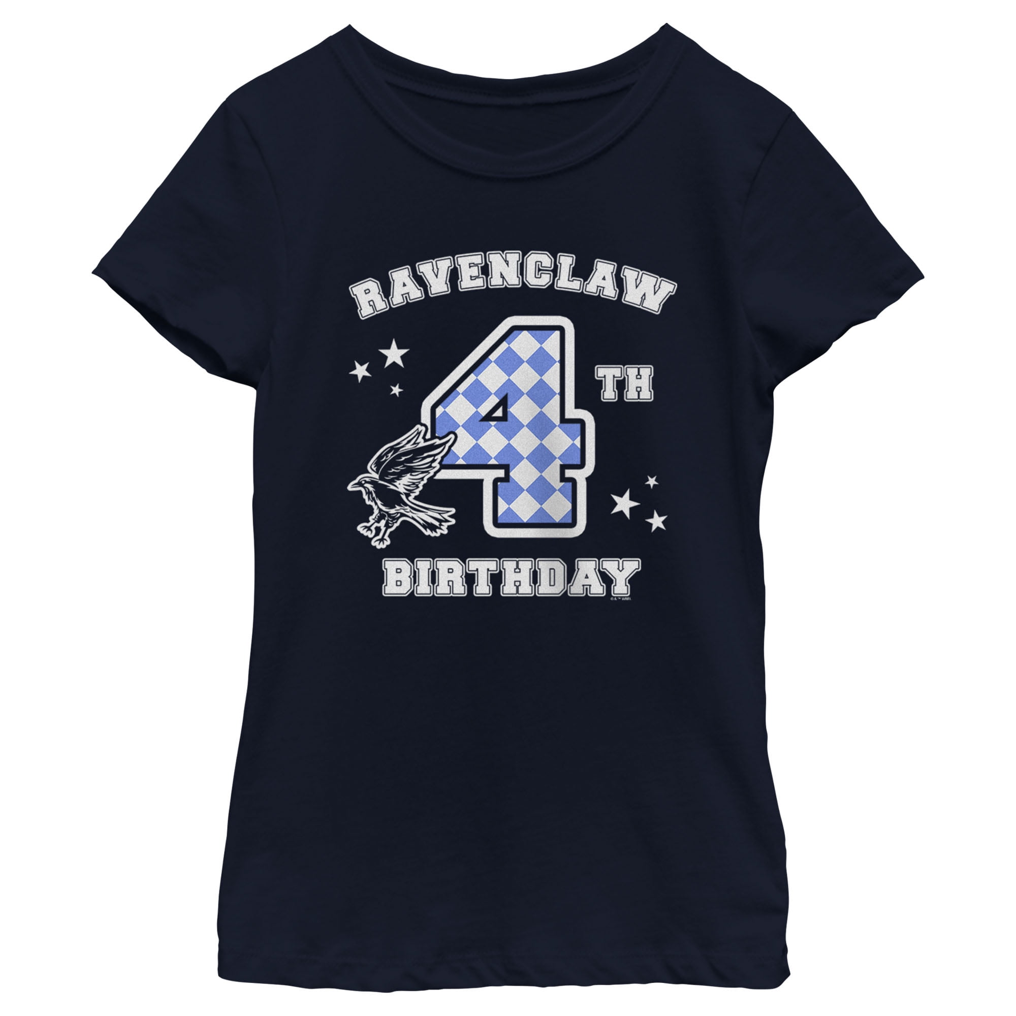 Girl's Harry Potter Ravenclaw 4th Birthday Graphic Tee Navy Blue X ...
