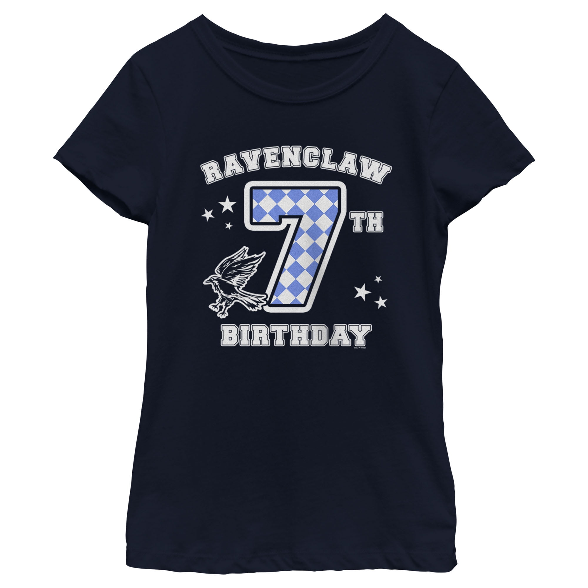 Girl's Harry Potter Ravenclaw 7th Birthday Graphic Tee Navy Blue Small ...