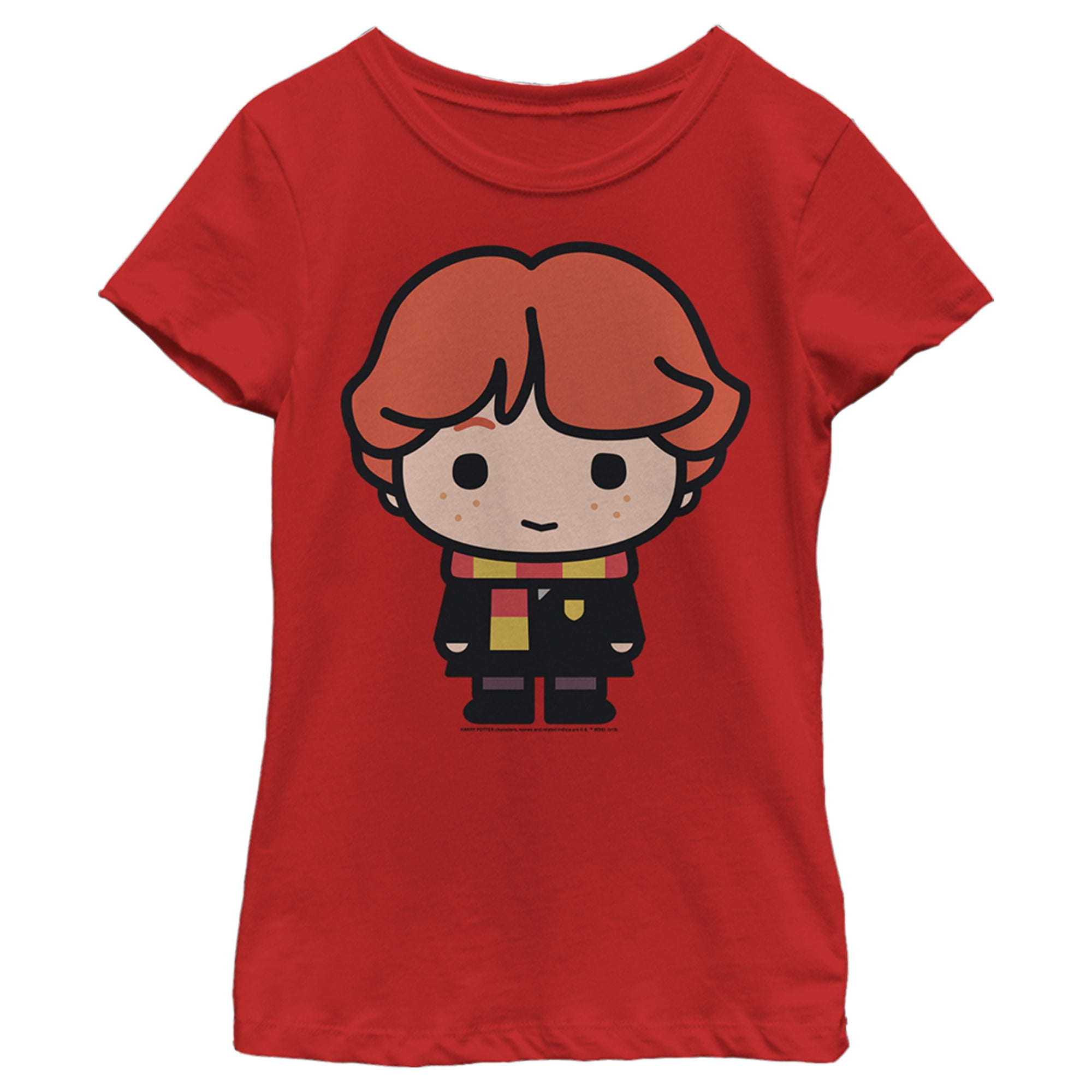 Girl's Harry Potter Ron Kawaii Cutie Graphic Tee Red Large - Walmart.com
