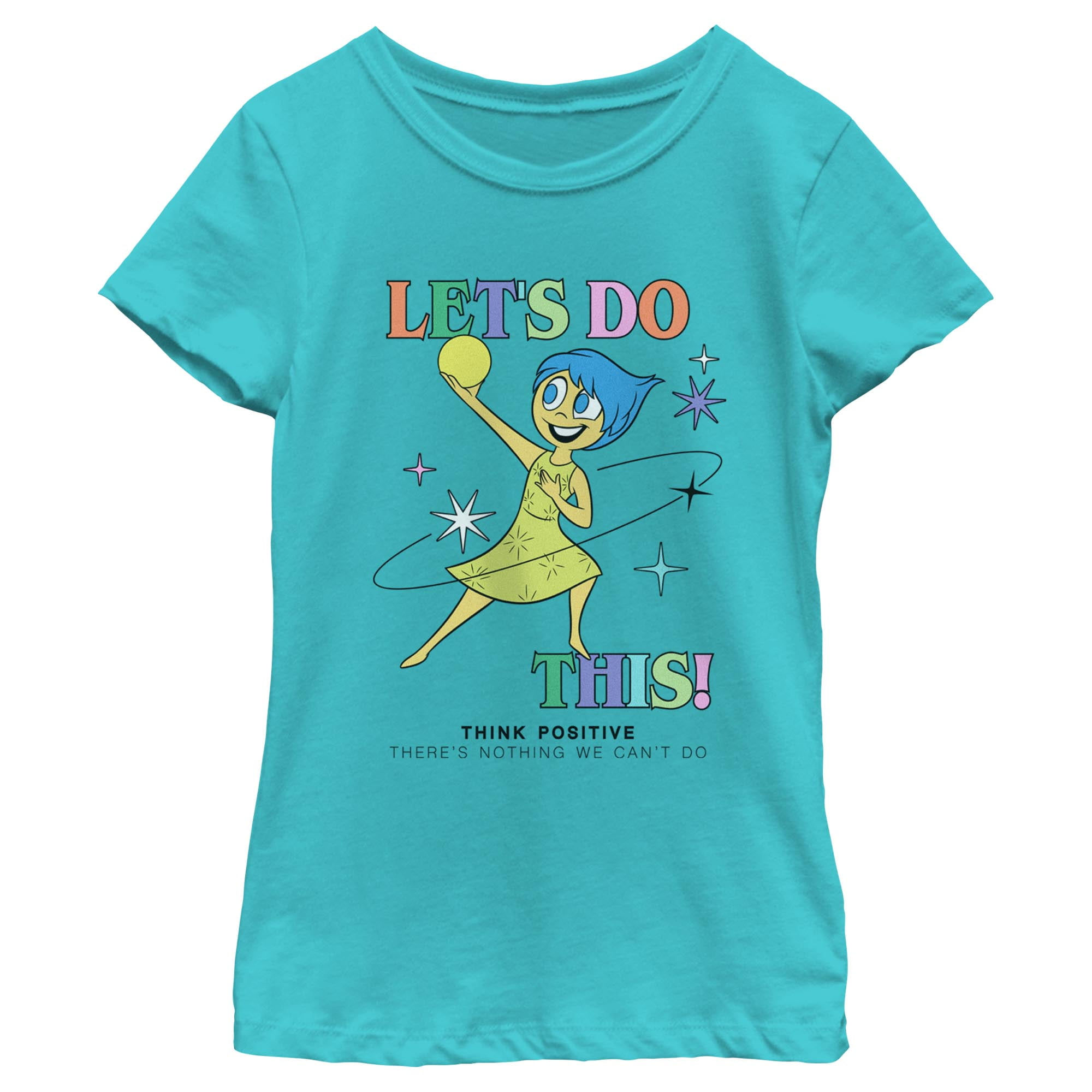 Girl's Inside Out 2 Joy Let's Do This Graphic T-Shirt - Walmart.com