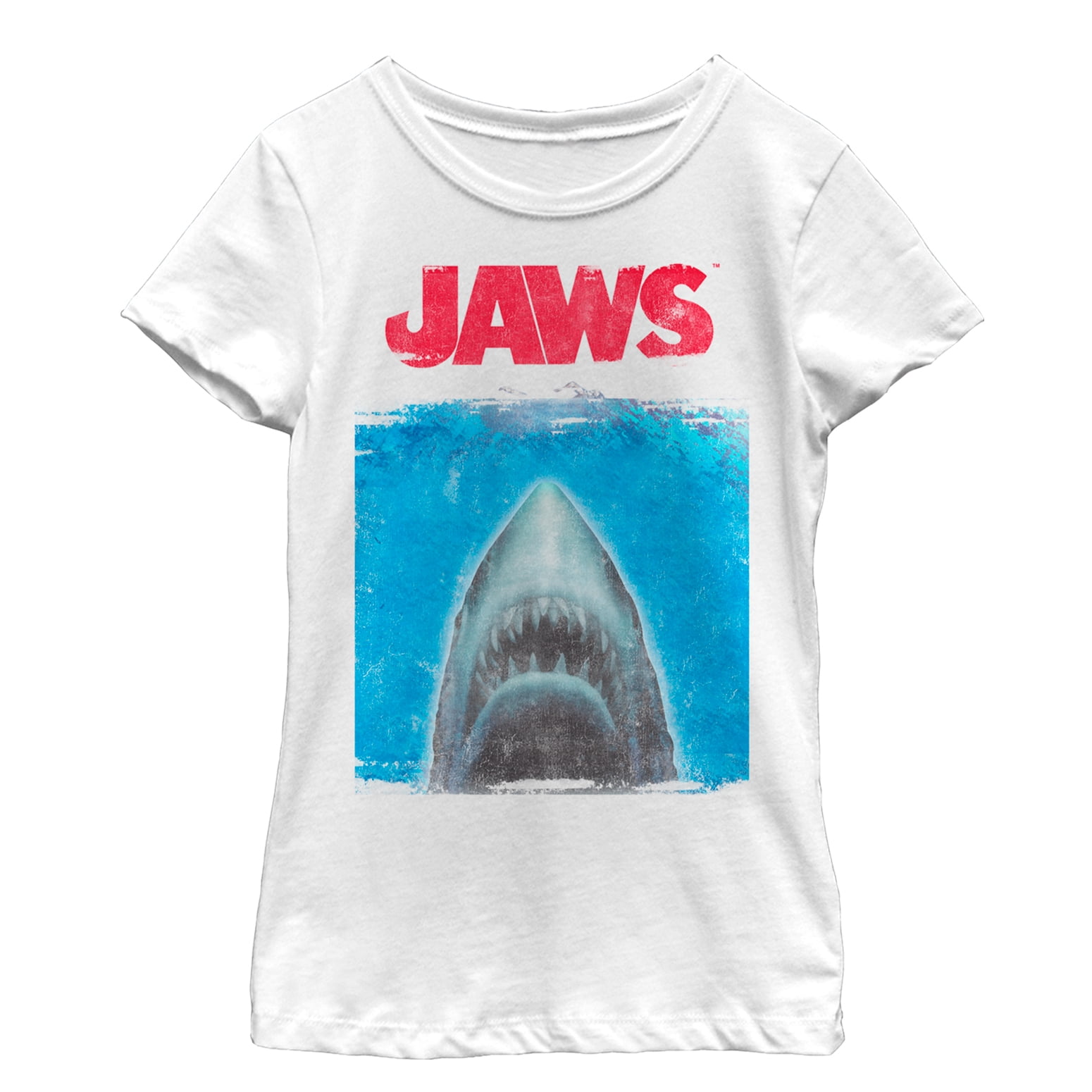Jaws Merchandise: Girl's Shark Movie Poster Graphic Tee, Kids Clothing ...