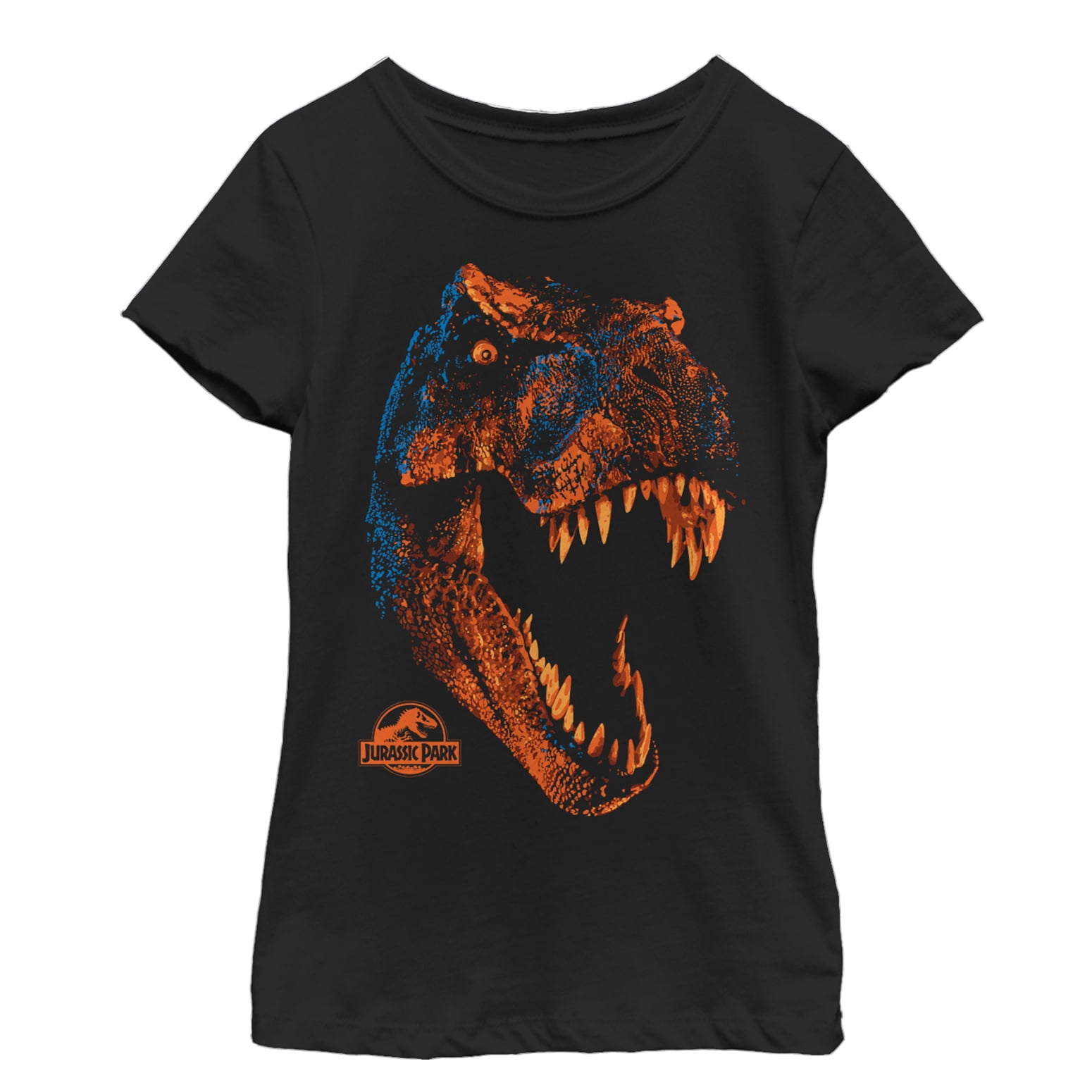 Girl's Jurassic Park T. Rex Nightmare Graphic Tee Black Large - Walmart.com