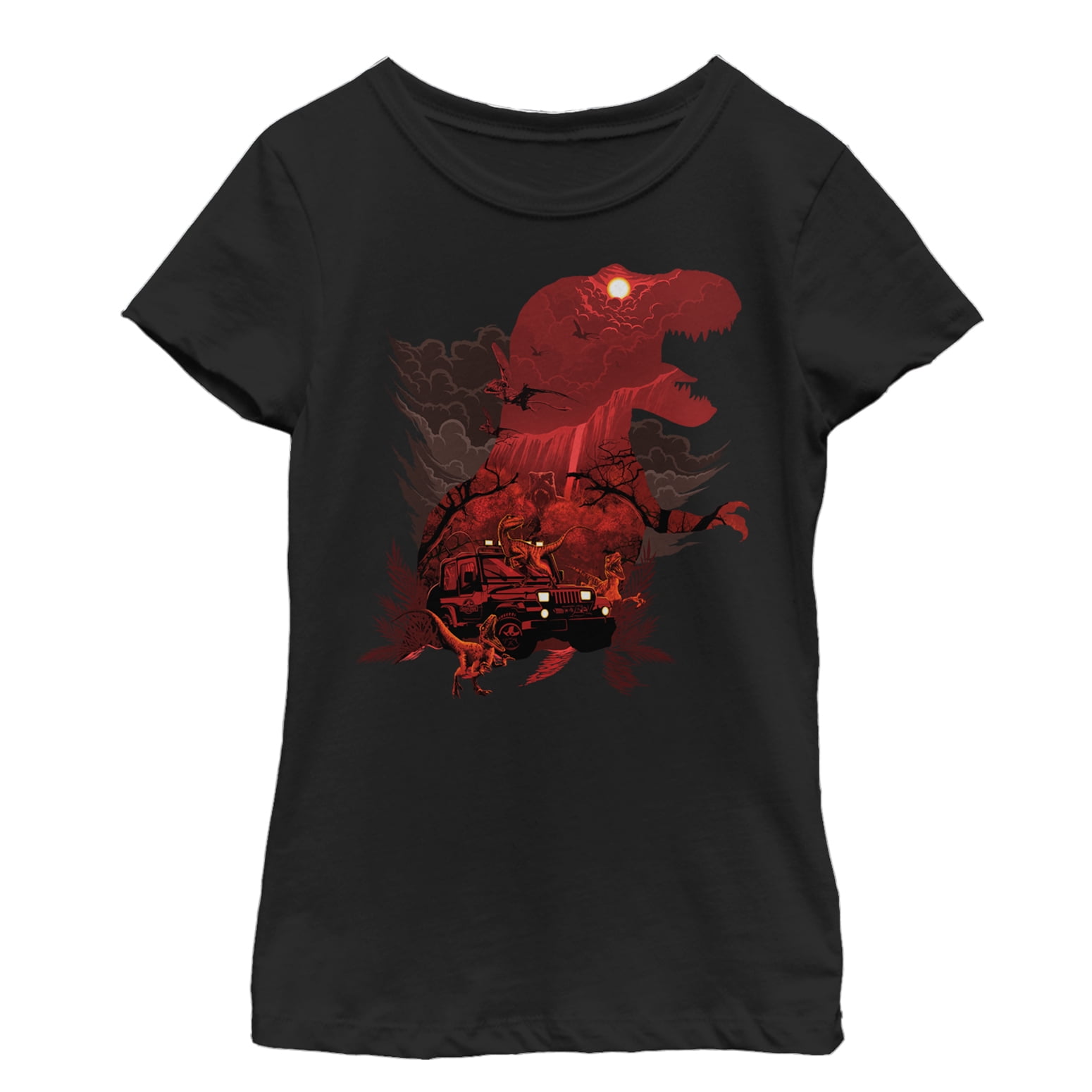 Girl's Jurassic Park T.Rex, Velociraptor Invite You To Visit Beautiful ...
