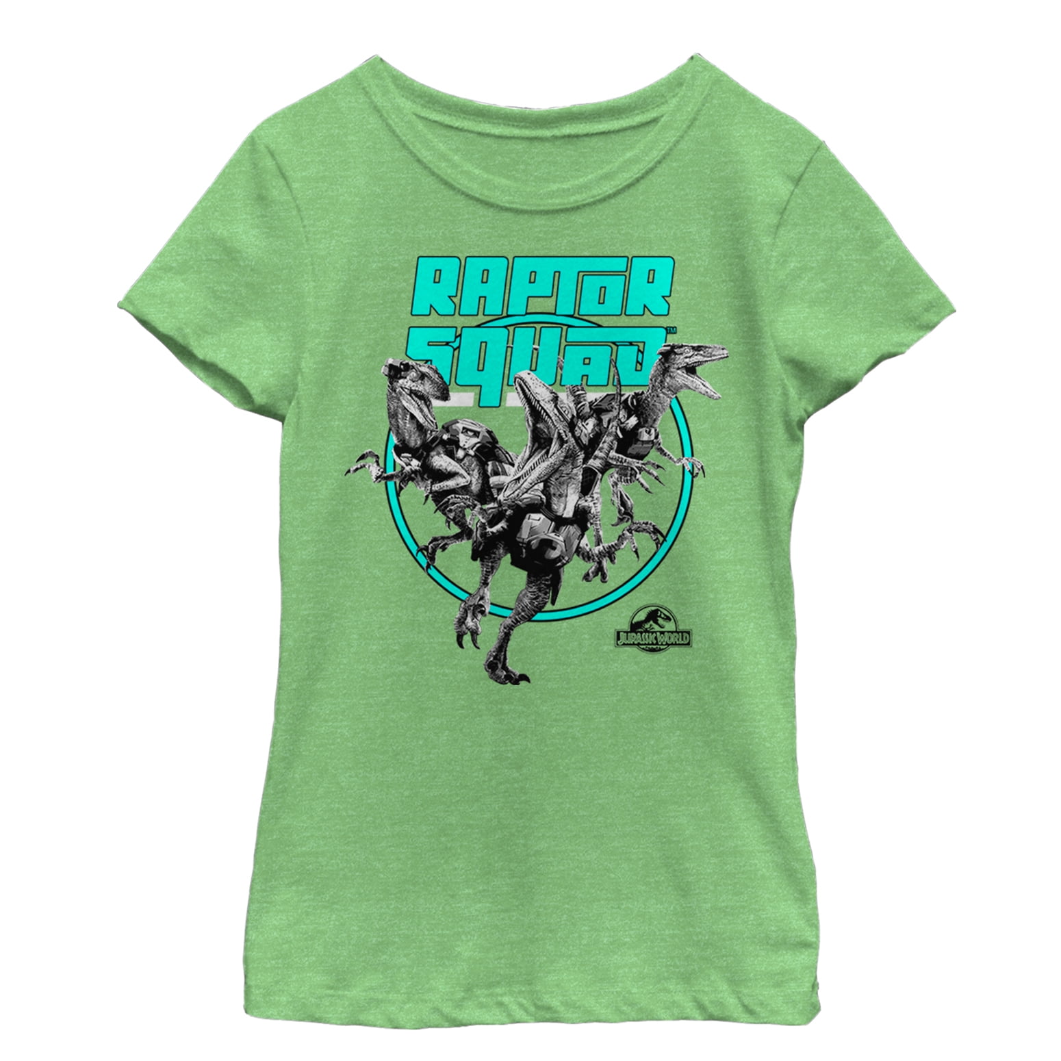 Girl's Jurassic World Raptor Squad Graphic Tee Green Apple Large ...
