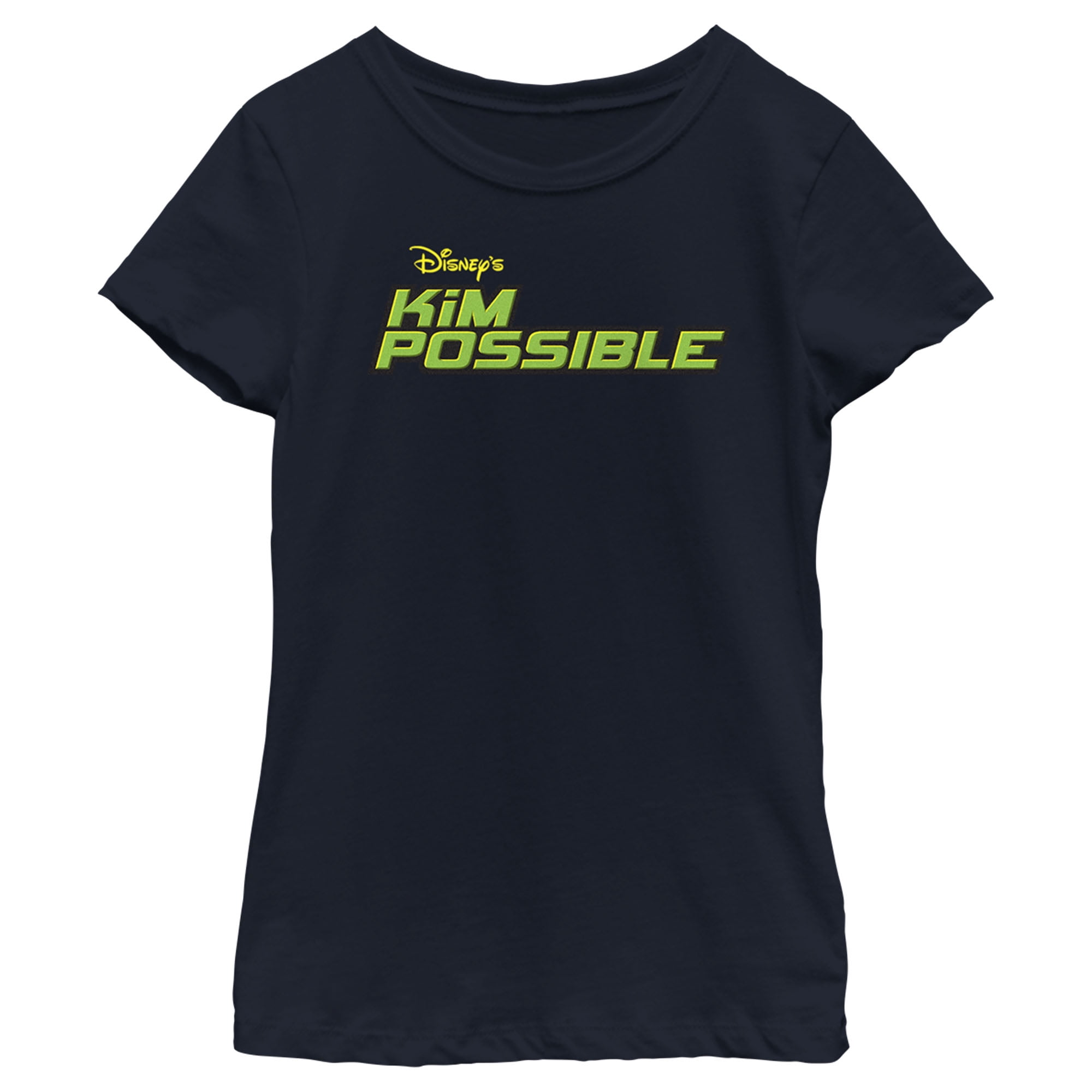 Girl's Kim Possible Classic Logo Graphic Tee Navy Blue Large - Walmart.com