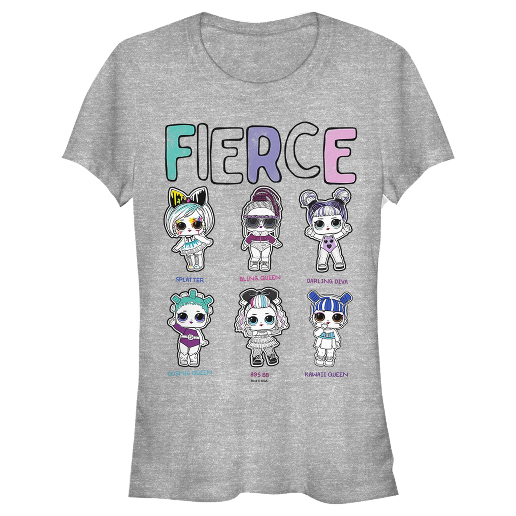 Girl's L.O.L Surprise Fierce Squad Portraits Graphic Tee Athletic ...