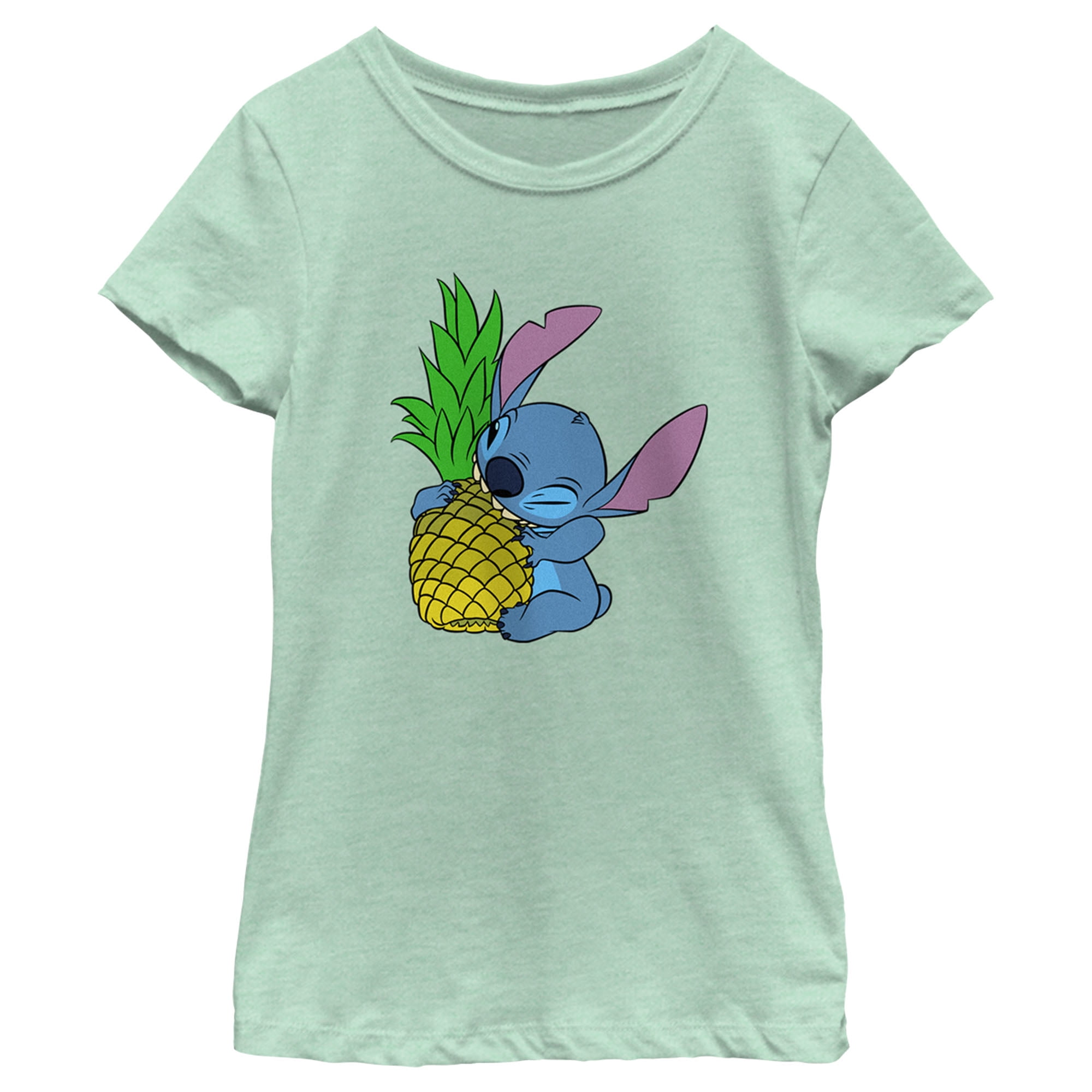 Girl's Lilo & Stitch Pineapple Lover Stitch Graphic Tee Mint X Large ...