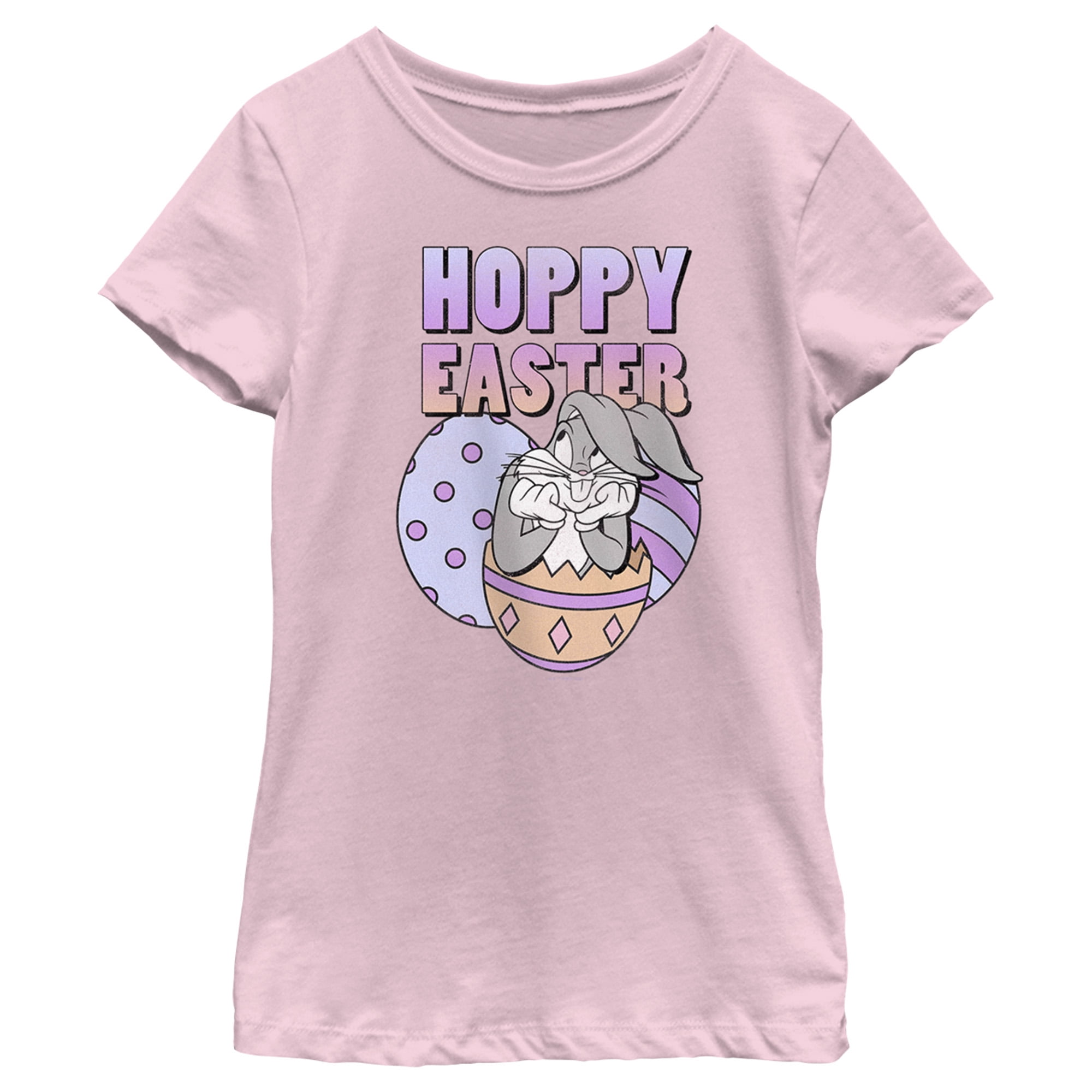 Girl's Looney Tunes Bugs Bunny Hoppy Easter Graphic Tee Light Pink ...