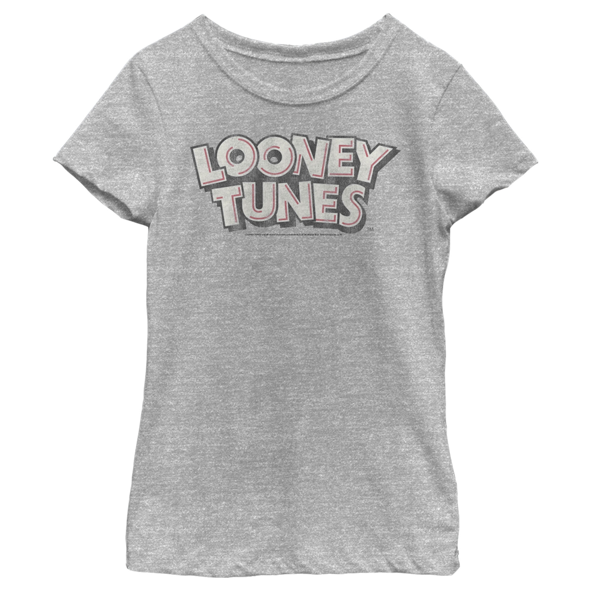 Girl's Looney Tunes Vintage Logo Graphic Tee Athletic Heather Small ...