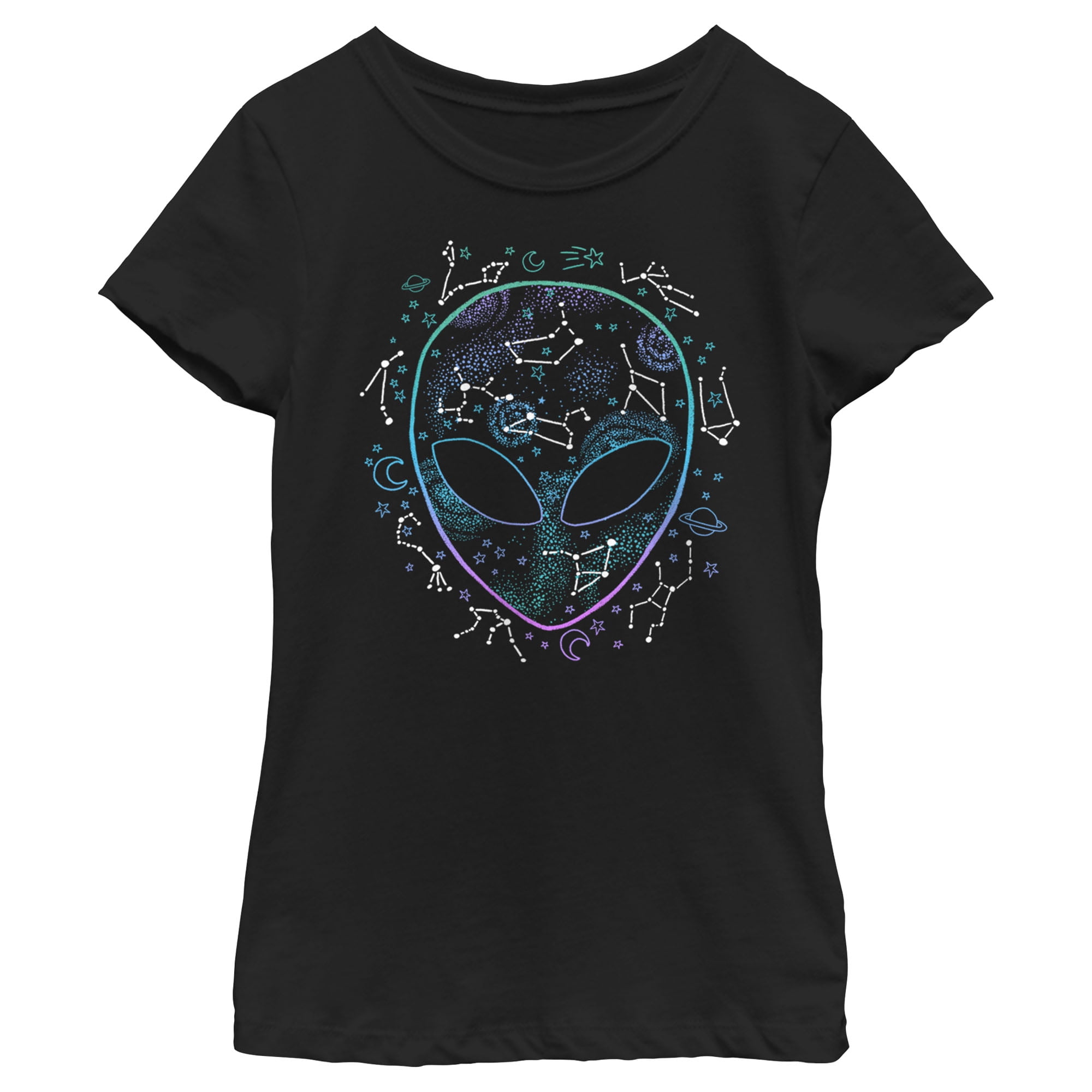 Girl's Lost Gods Alien Zodiac Star Symbols Graphic T-Shirt - Walmart.com