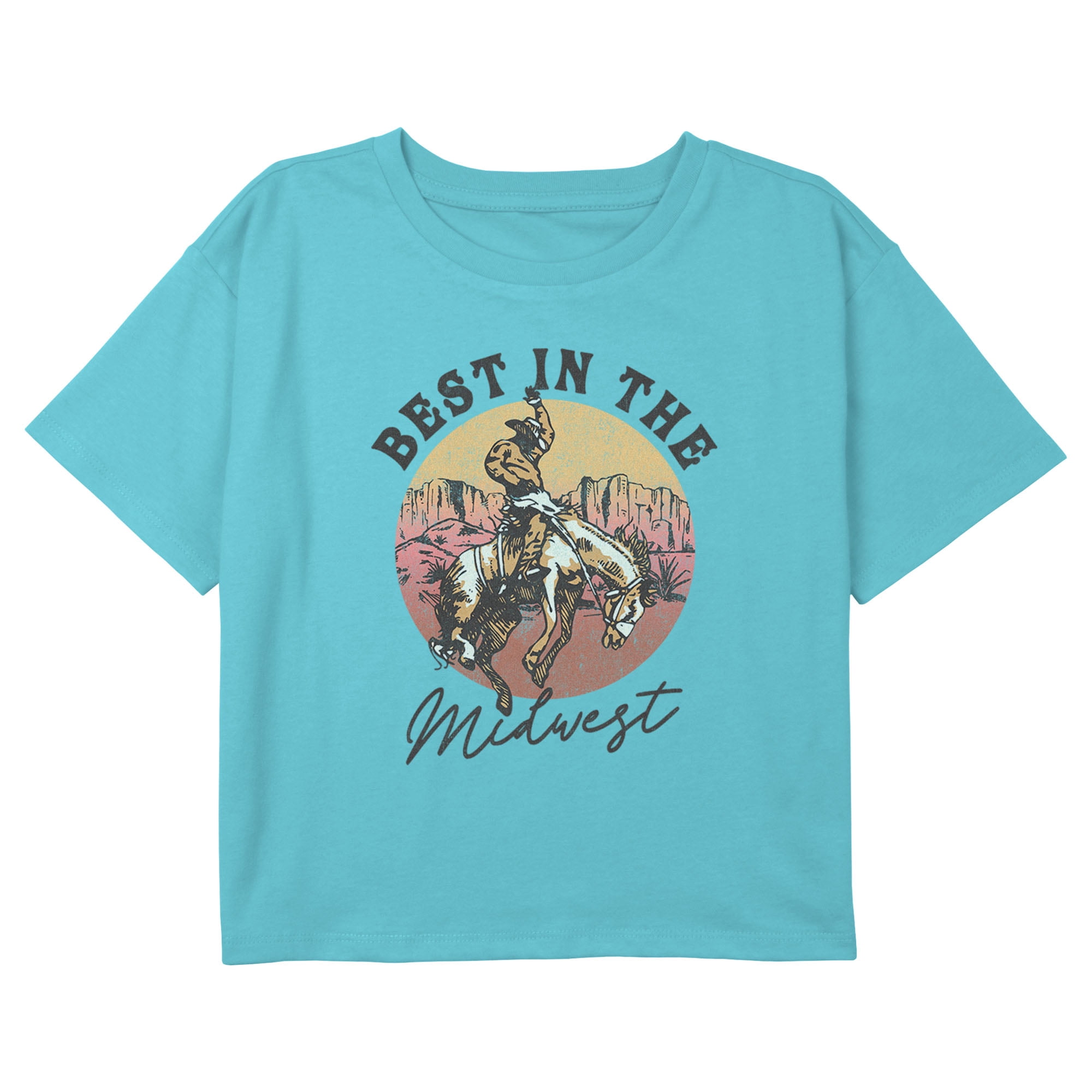 Girl's Lost Gods Best in the Midwest Cowboy Graphic Cropped T-Shirt ...