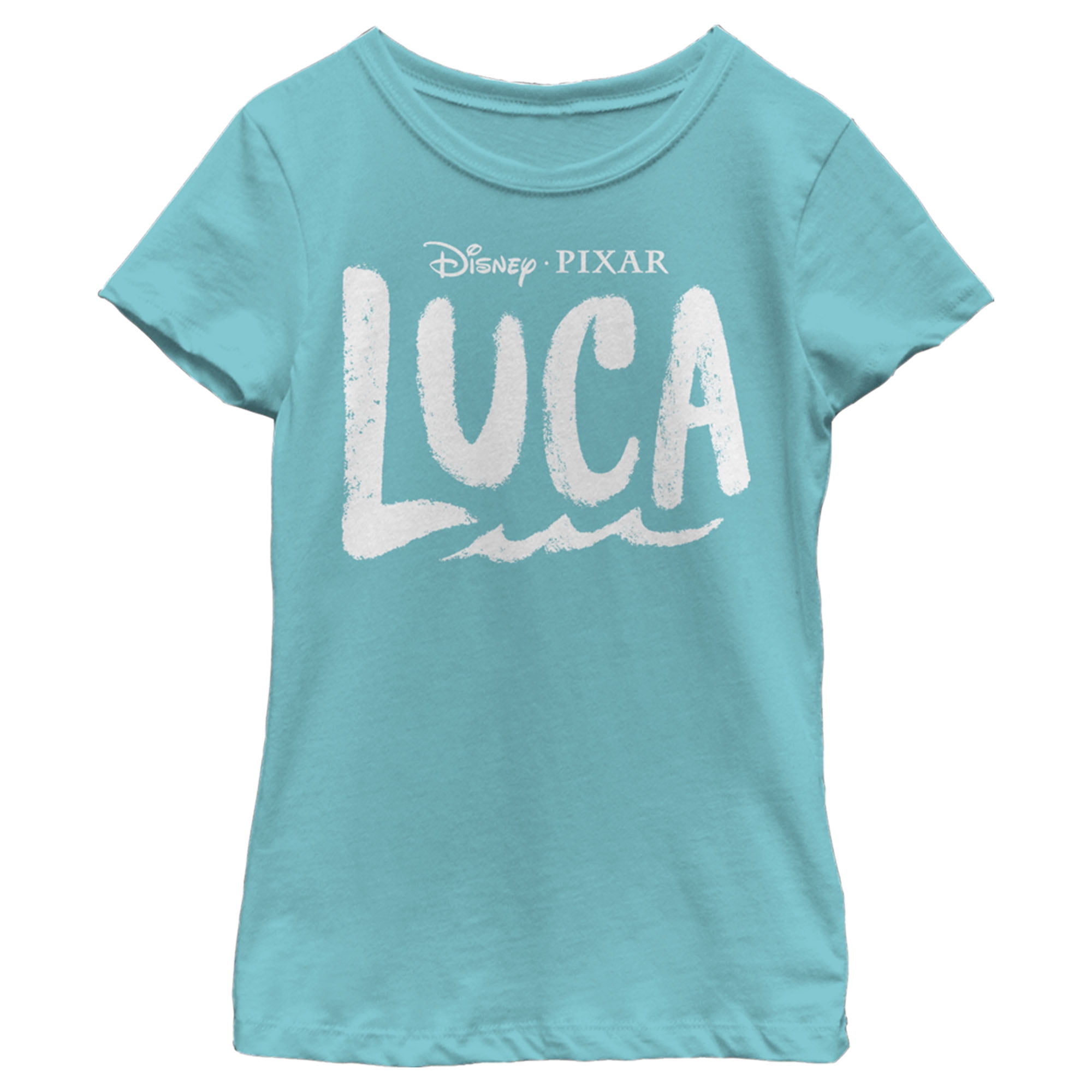 Girl's Luca Logo Graphic Tee Tahiti Blue Small - Walmart.com