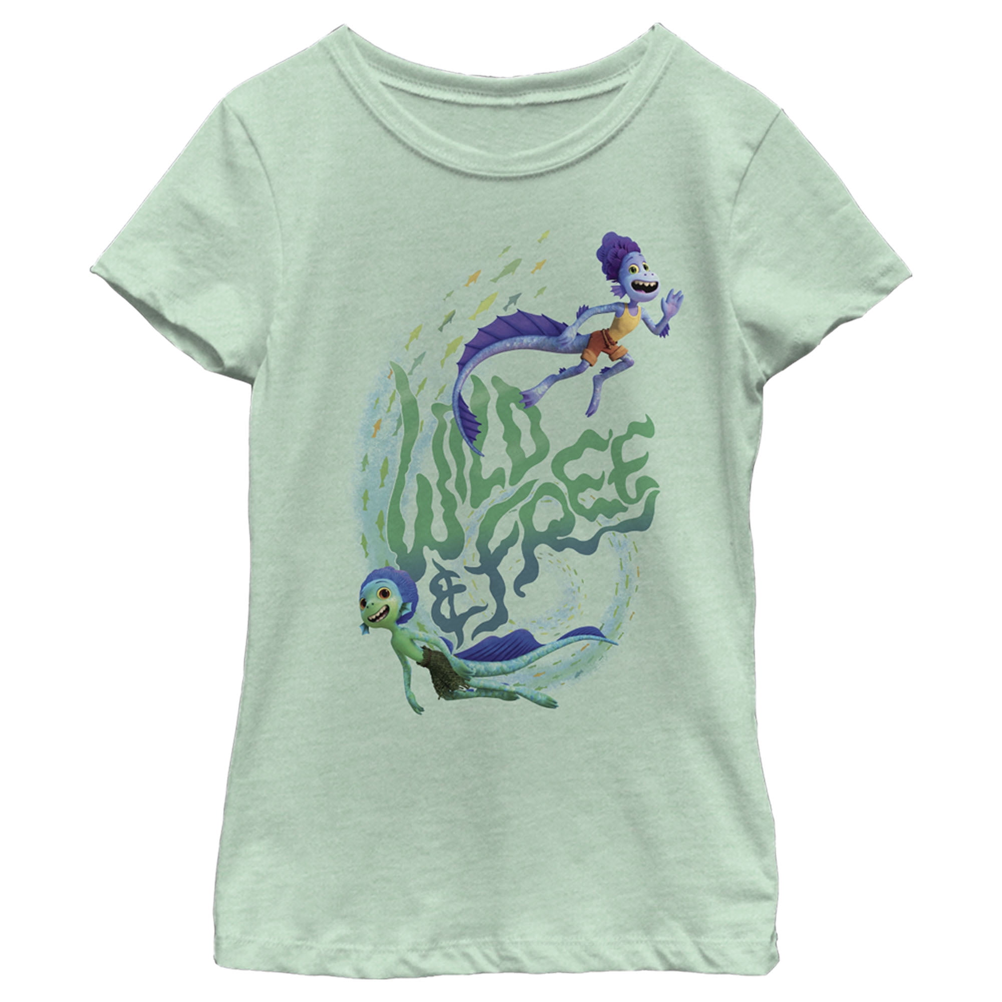 Girl's Luca Wild & Free Graphic Tee Mint Large - Walmart.com