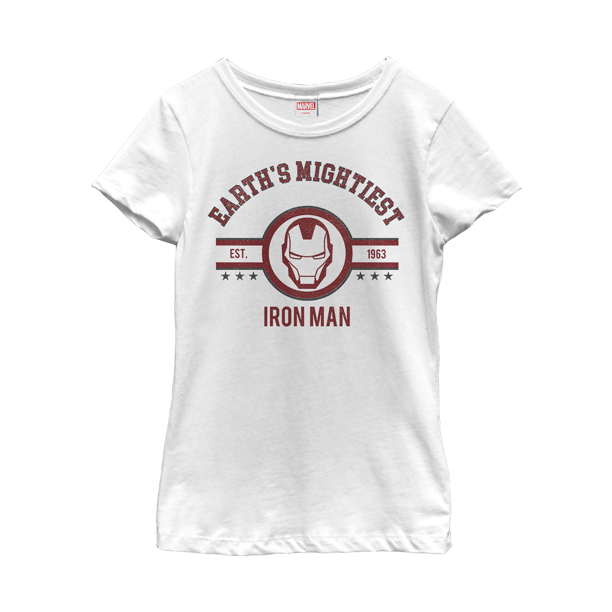 Girl's Marvel Earth's Mightiest Iron Man Graphic Tee White Small ...
