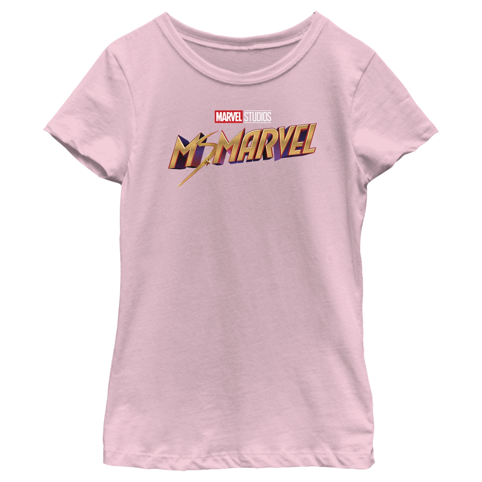 Girl's Marvel: Ms. Marvel Classic Logo Graphic Tee Light Pink X Small ...
