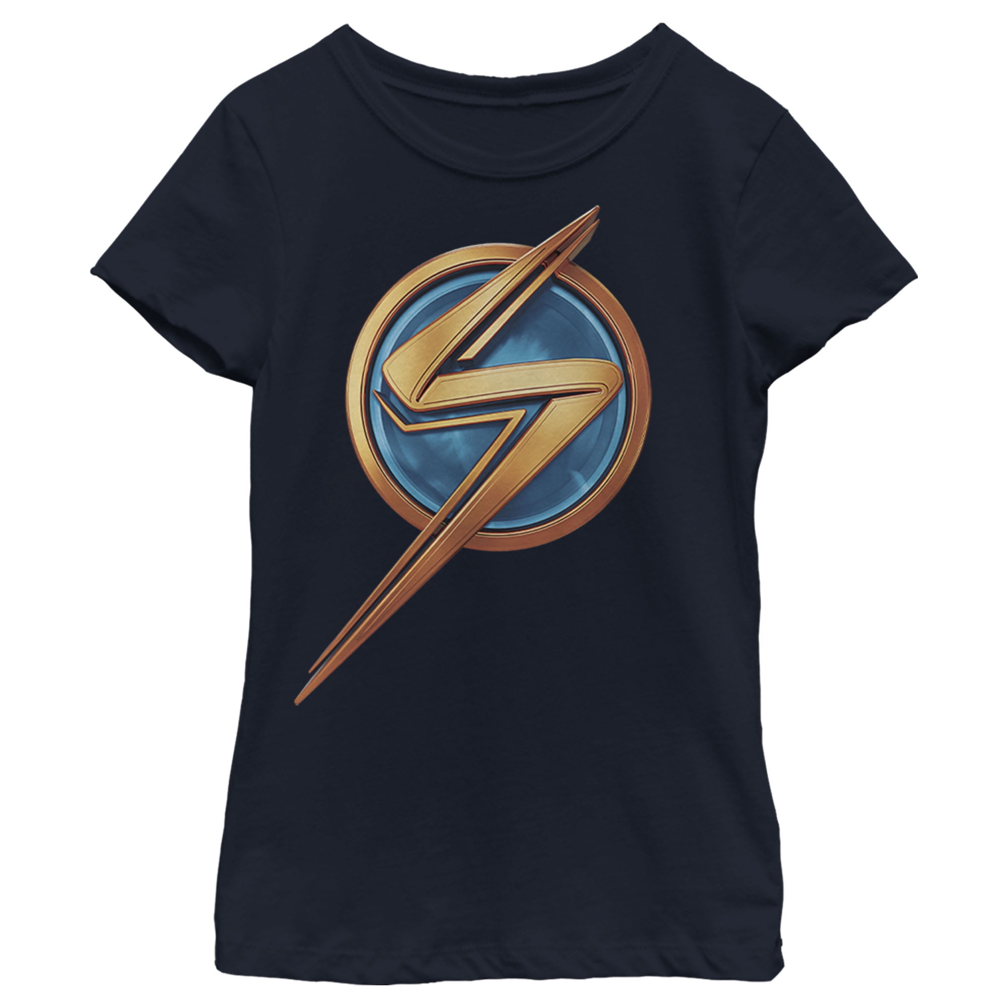 Girl's Marvel: Ms. Marvel Logo Icon Graphic Tee Navy Blue Medium ...