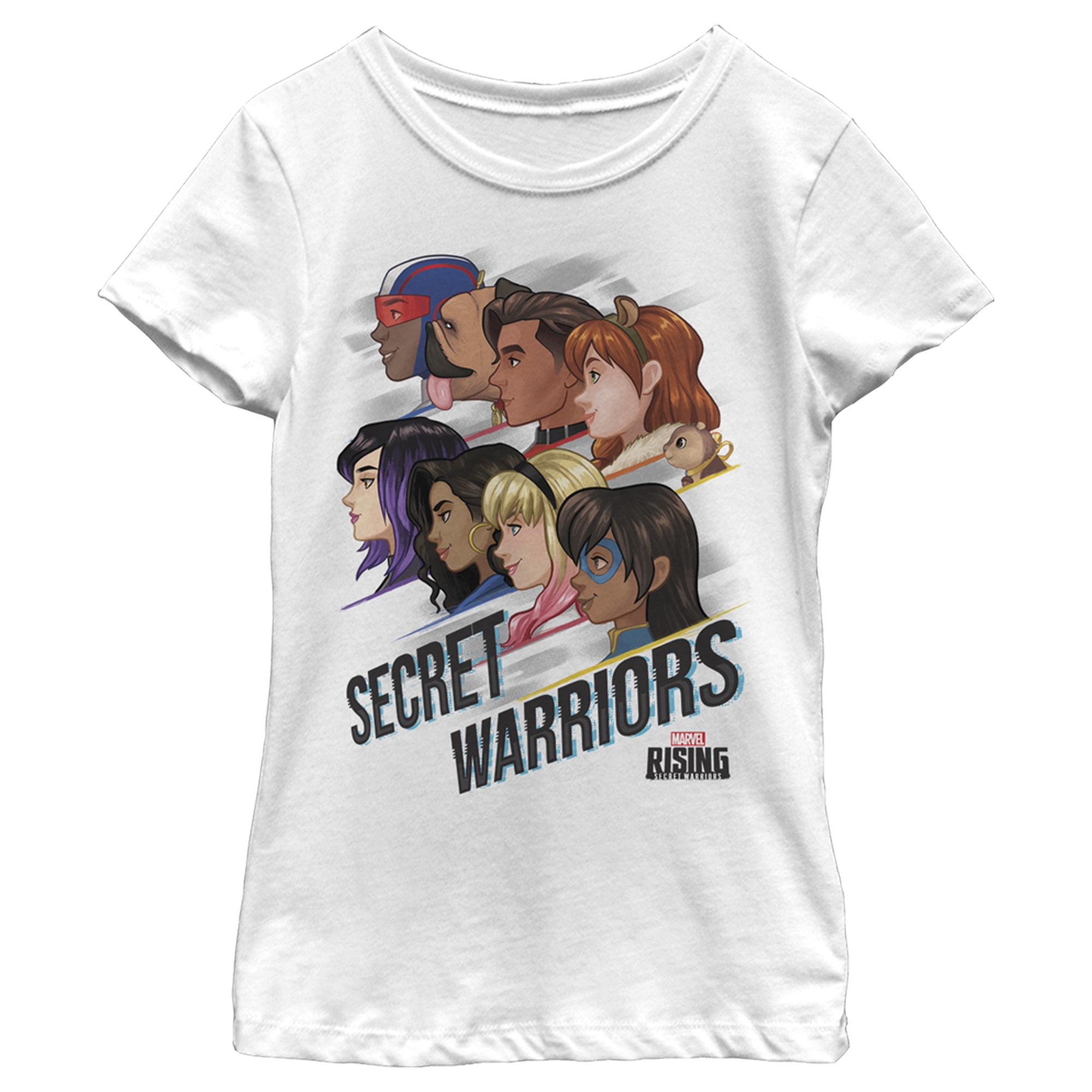 Girl's Marvel Rising: Secret Warriors Profiles Graphic Tee White Large - Walmart.com