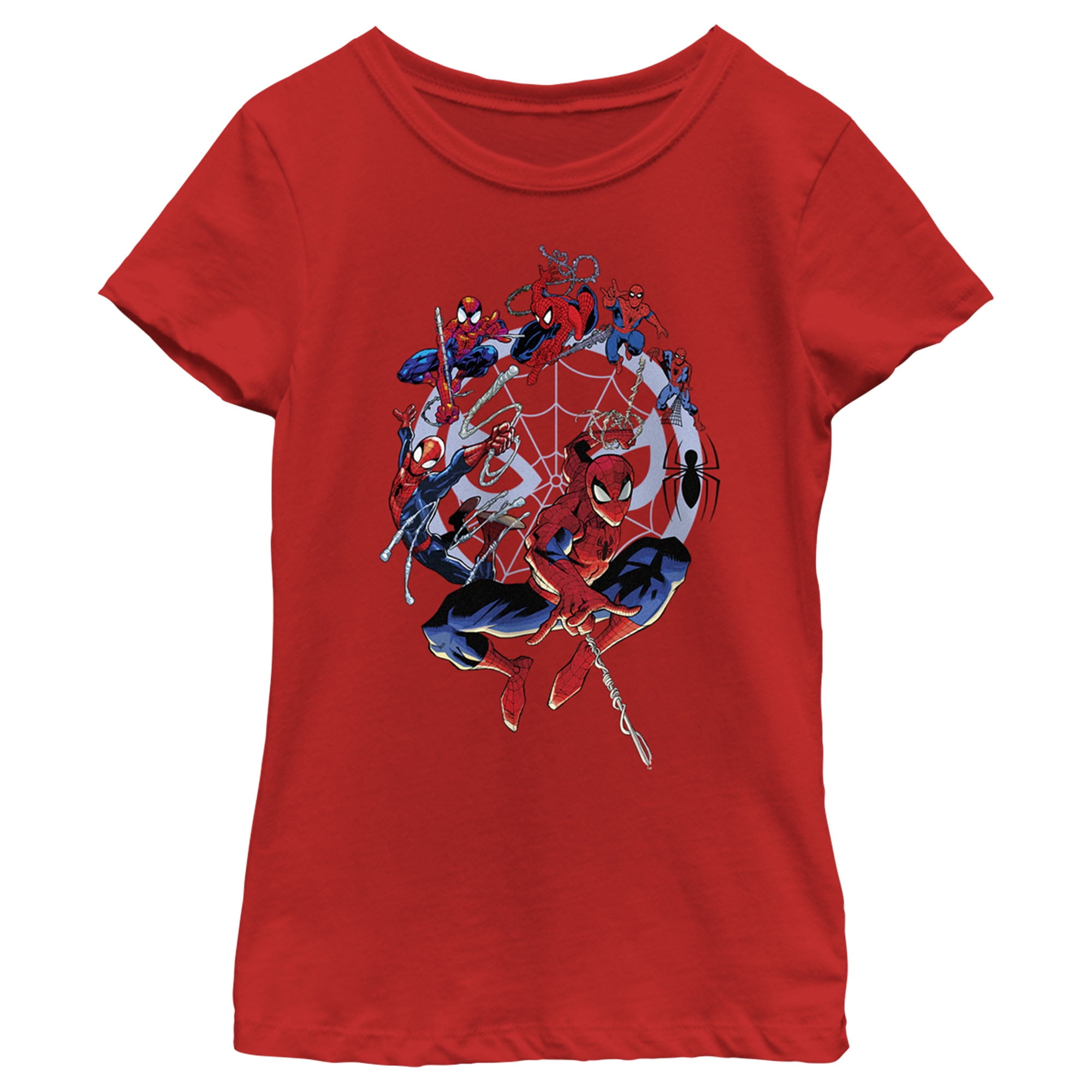 Girl's Marvel Spider-Man Beyond Amazing SPIDEY CIRCLE EVOLUTION T-Shirt ...