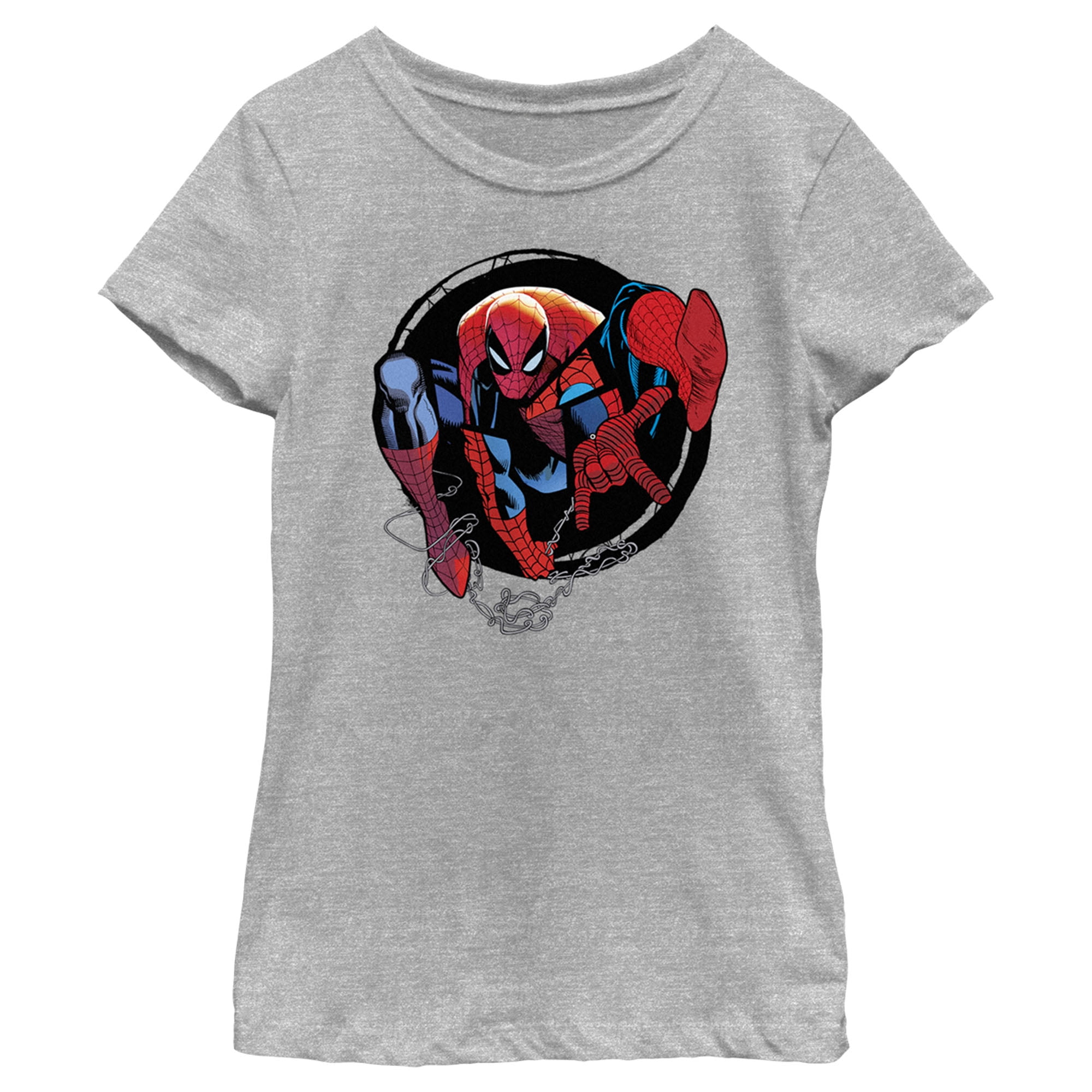 Girl's Marvel Spider-Man Beyond Amazing SPIDEY CIRCLE FORWARD T-Shirt ...