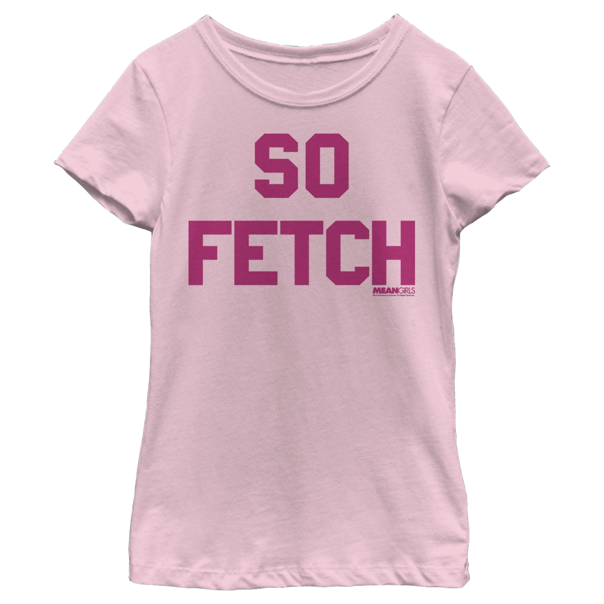 Girl's Mean Girls So Fetch Graphic Tee Light Pink X Large - Walmart.com