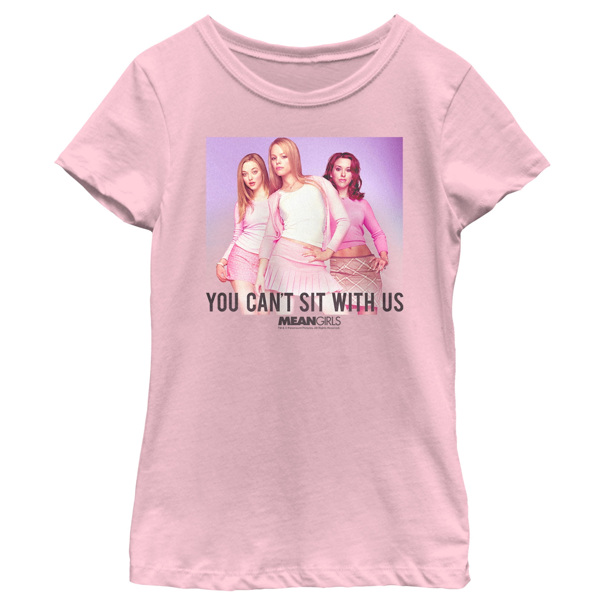 Girl's Mean Girls You Can't Sit With Us Poster Graphic Tee Light Pink ...