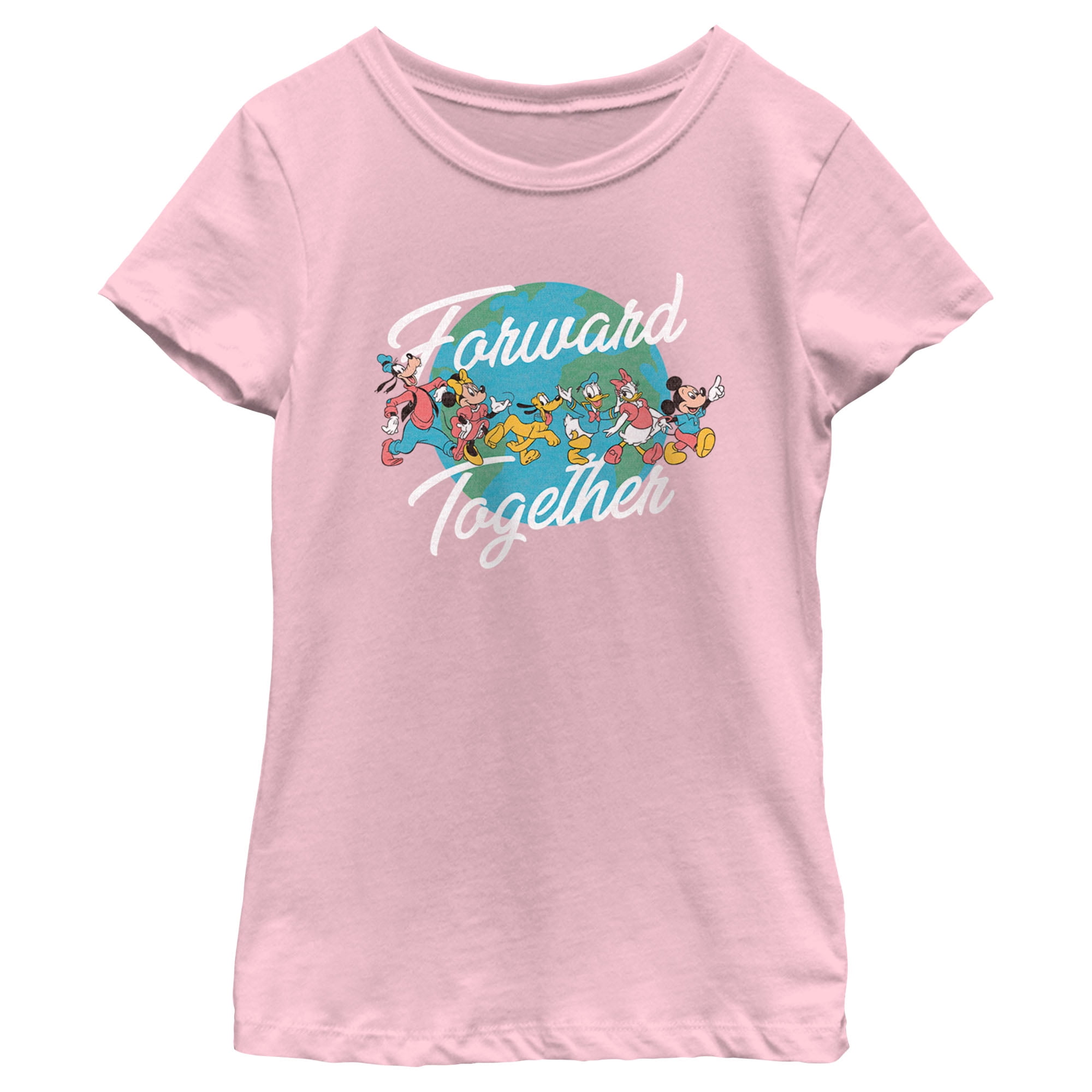 Girl's Mickey & Friends Forward Together Graphic Tee Light Pink Small ...