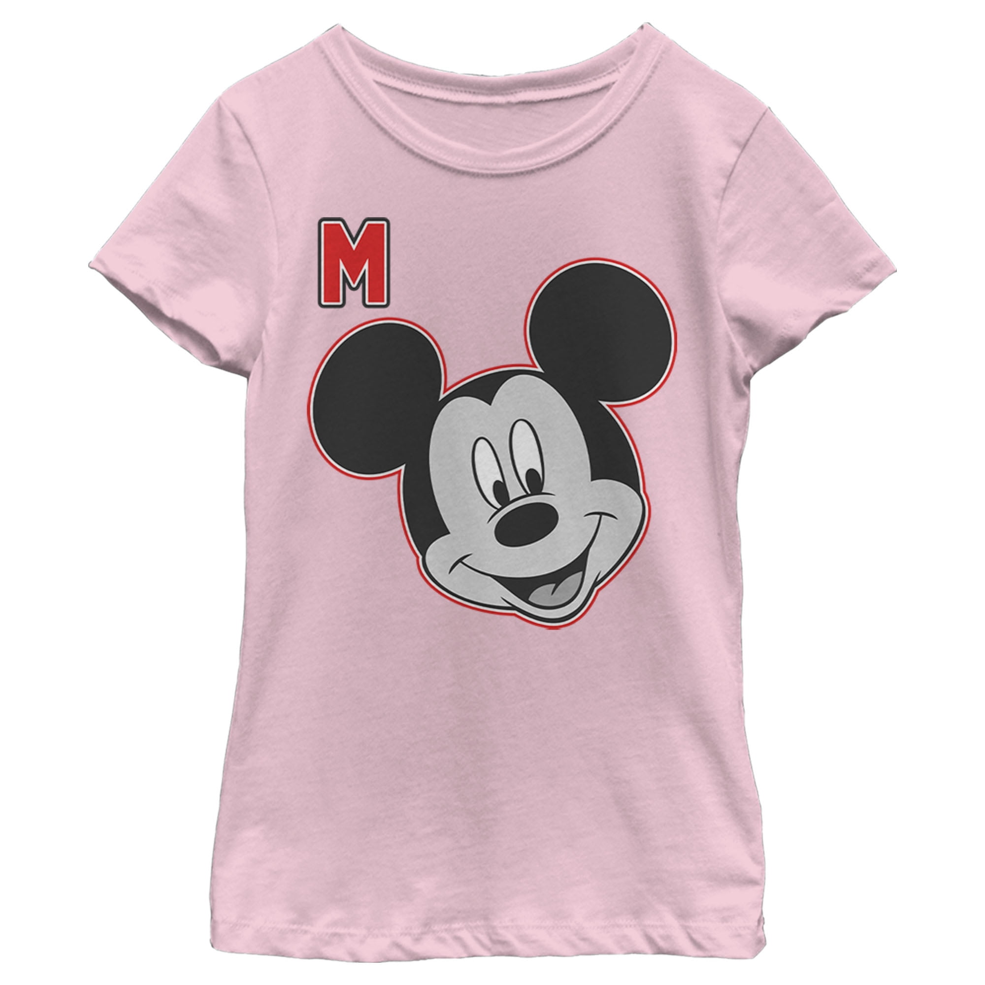 Girl's Mickey & Friends Mickey M Portrait Graphic Tee - Walmart.com
