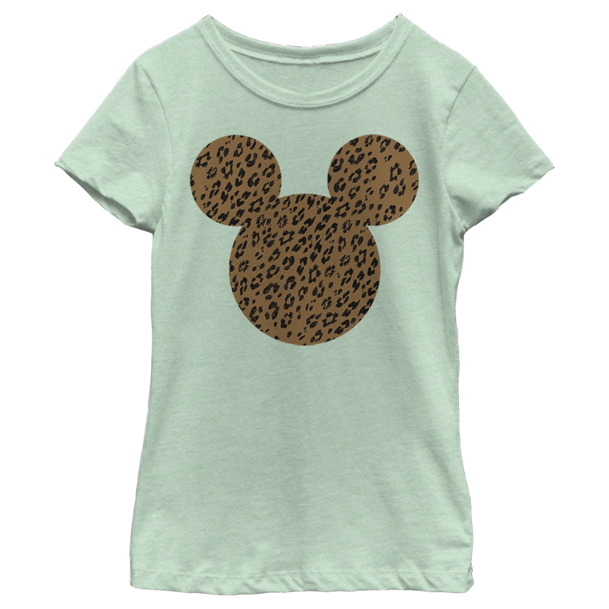 Girl's Mickey & Friends Mickey Mouse Cheetah Print Silhouette Graphic ...