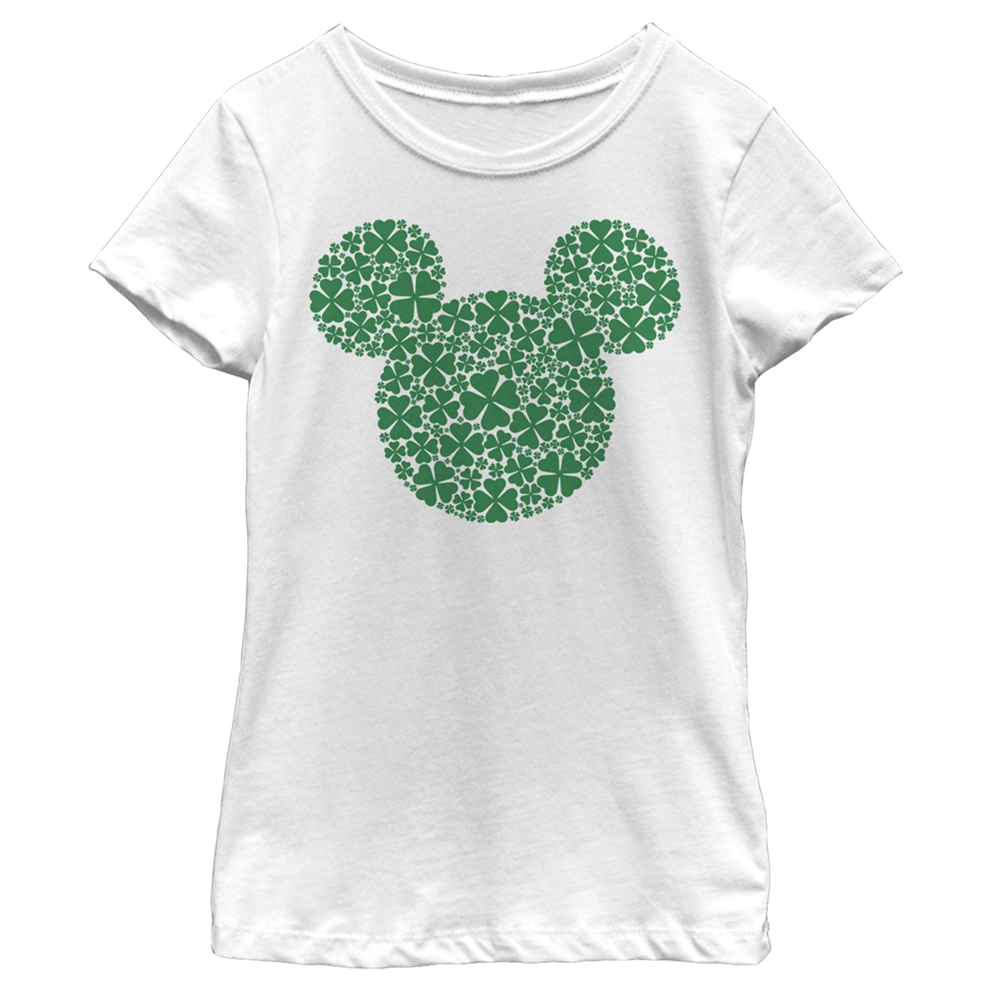 Girl's Mickey & Friends Mickey Mouse Clover Silhouette Graphic Tee ...