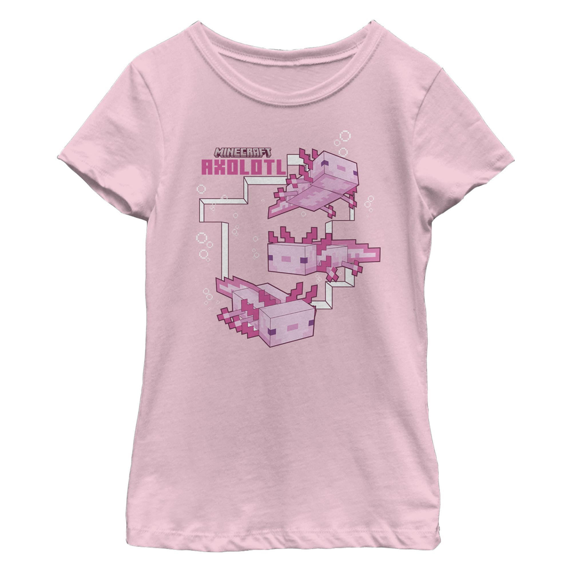 Girl's Minecraft Axolotl Graphic T-Shirt - Walmart.com