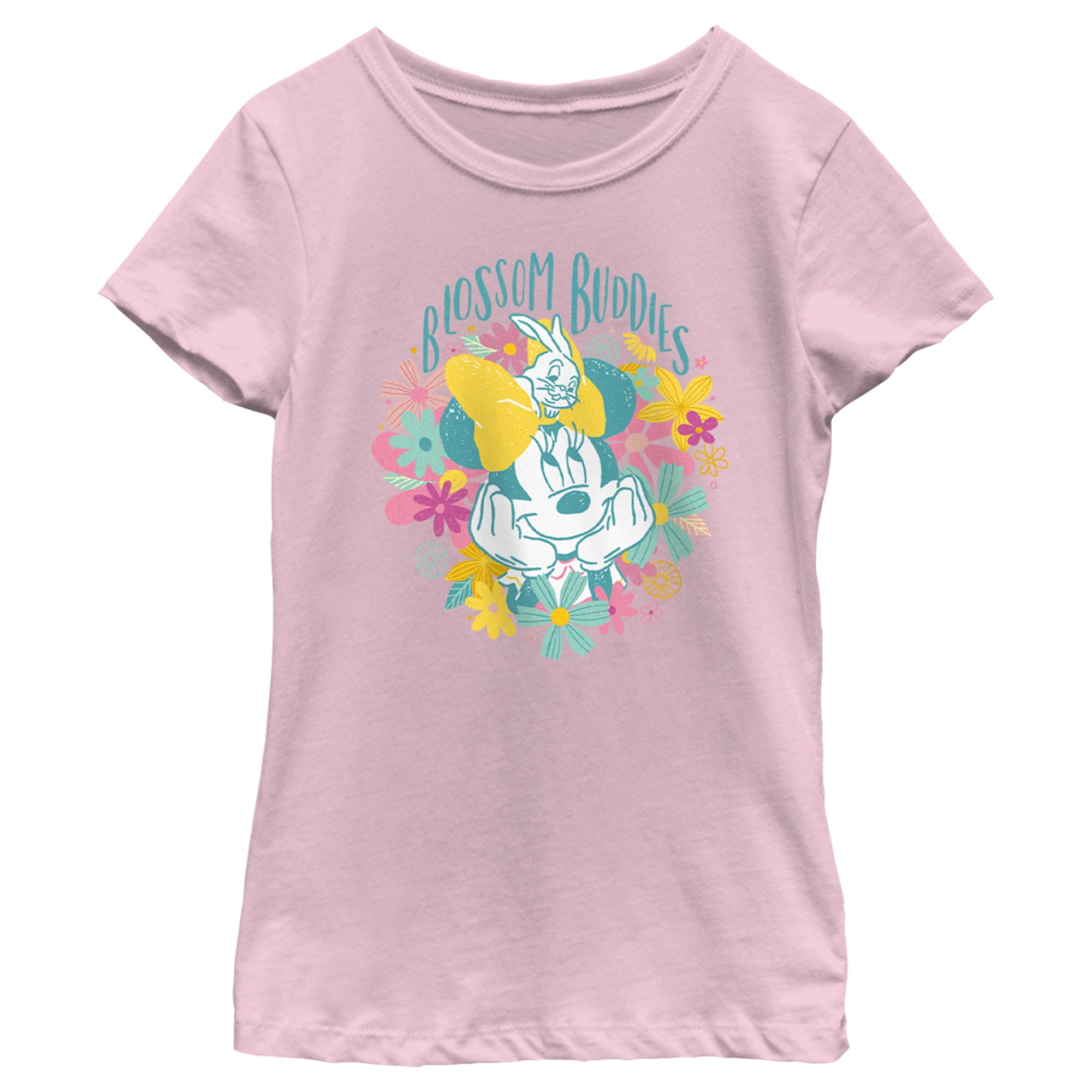 Girl's Minnie Mouse Blossom Buddies Graphic Tee Light Pink Medium ...