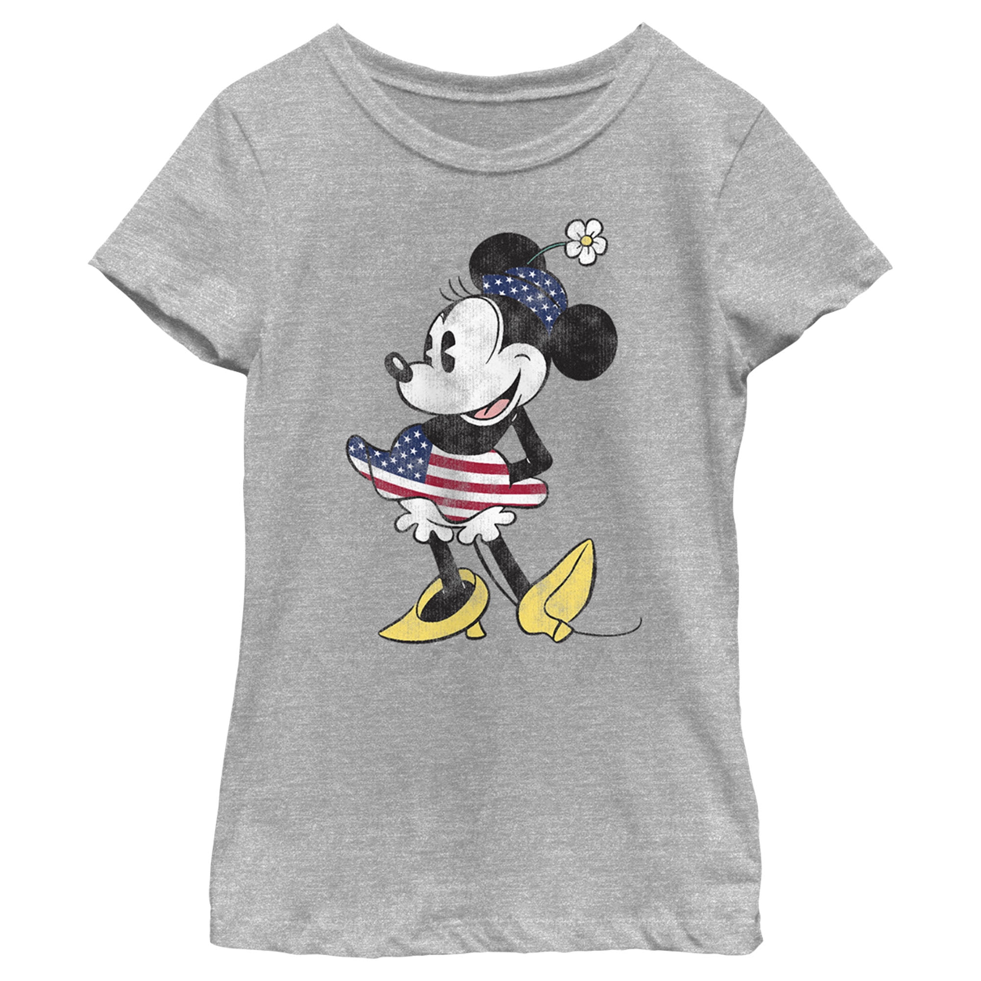 Girl's Minnie Mouse Patriotic Fourth of July Outfit Graphic Tee ...