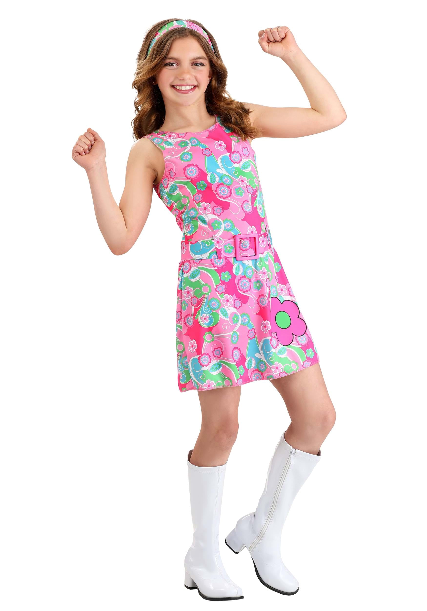Girl's Mod Groovy GoGo Cutie Costume Dress - Walmart.com
