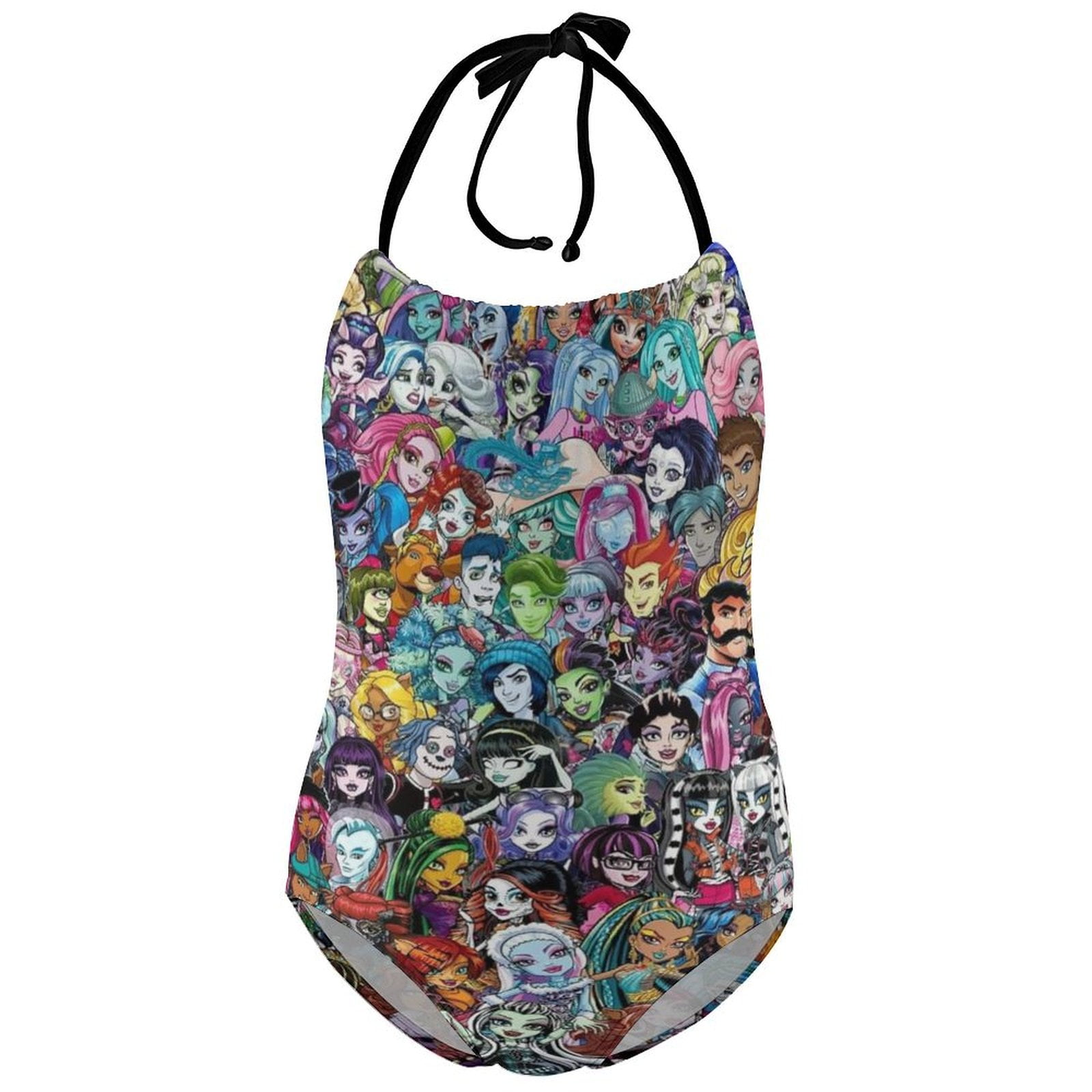 Girl's Mon-Ster High One Piece Swimsuit Halter Bathing Suit for Holiday ...