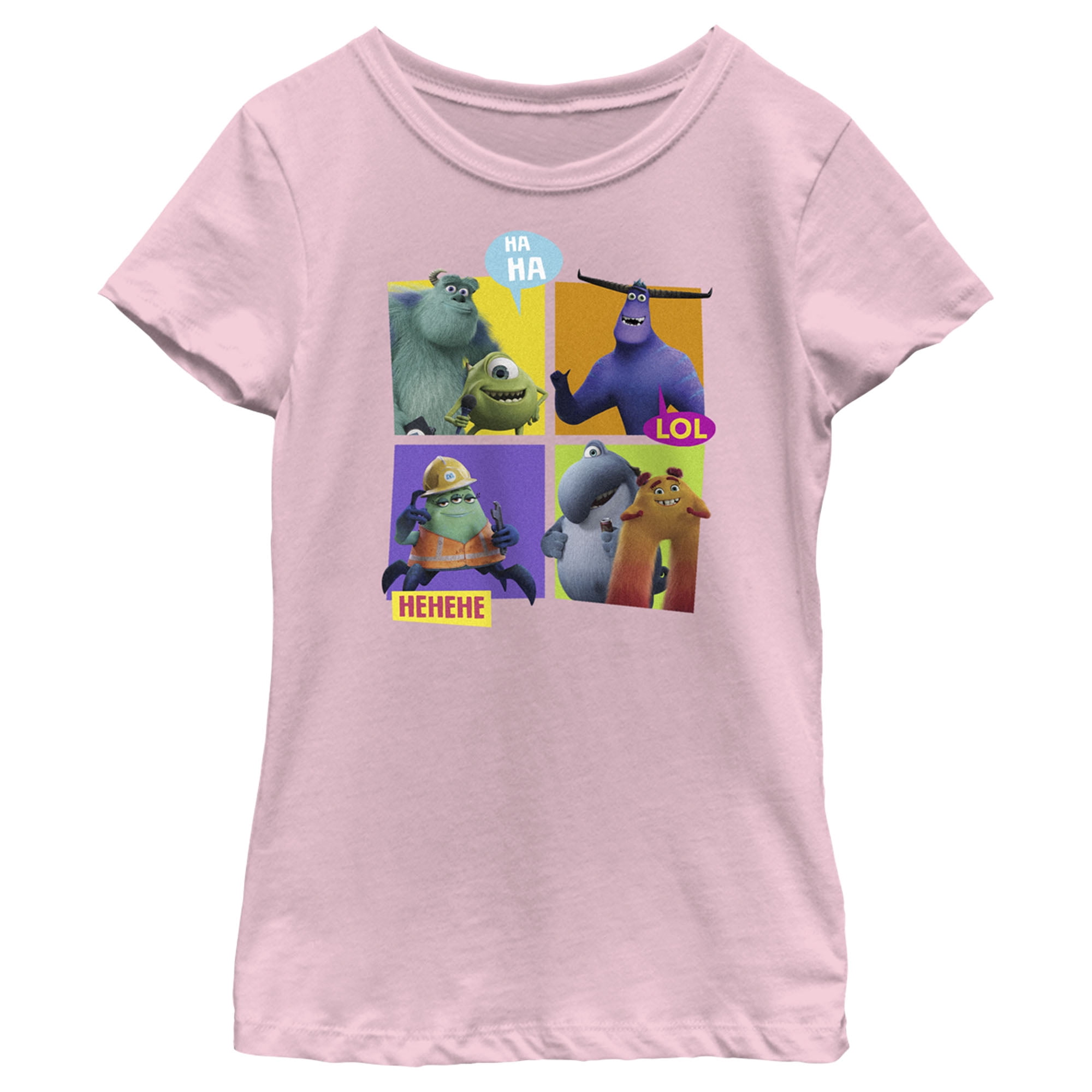 Girl's Monsters at Work Monster MIFT Crew Graphic Tee Light Pink X ...