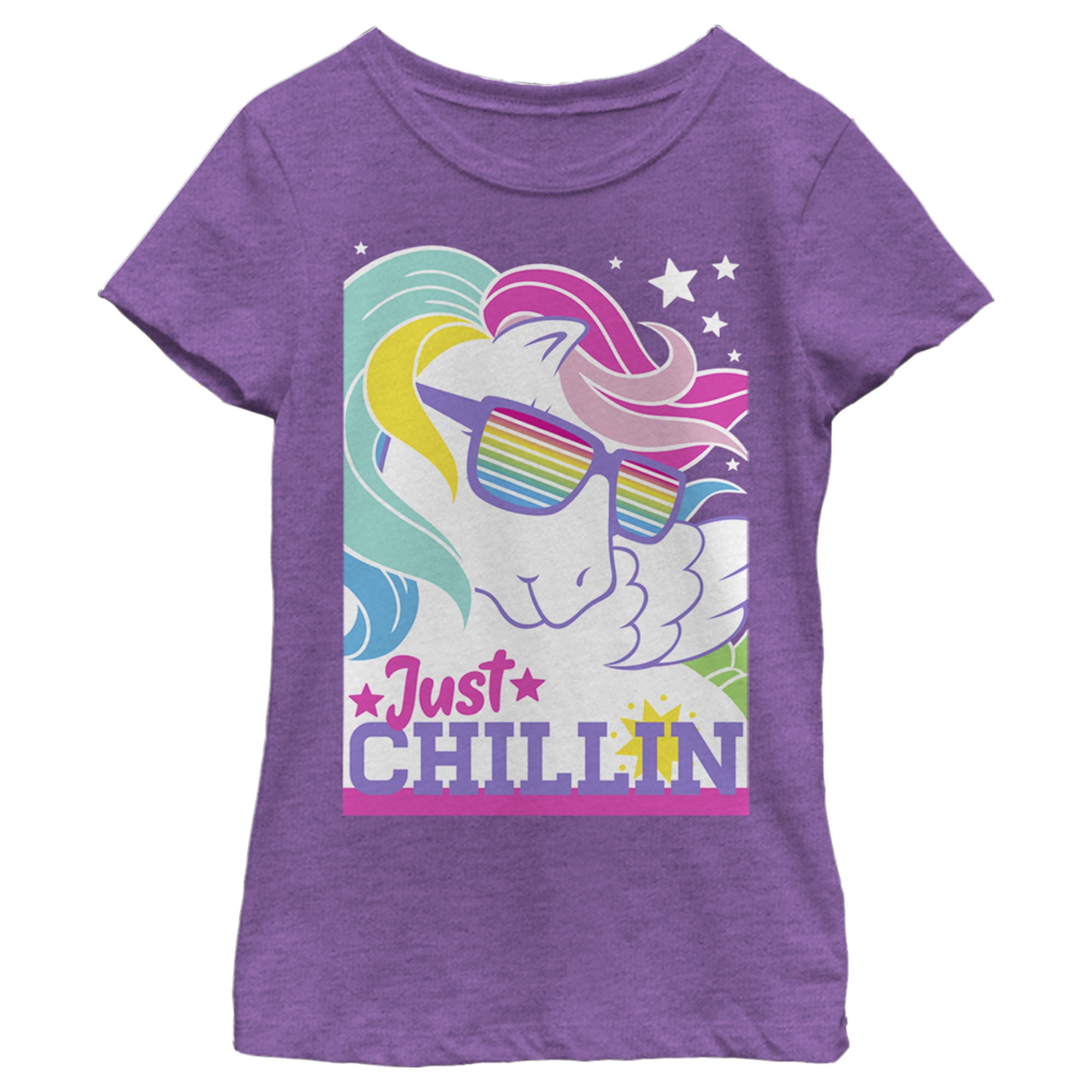 Girl's My Little Pony Princess Celestia Just Chillin Graphic Tee Purple ...