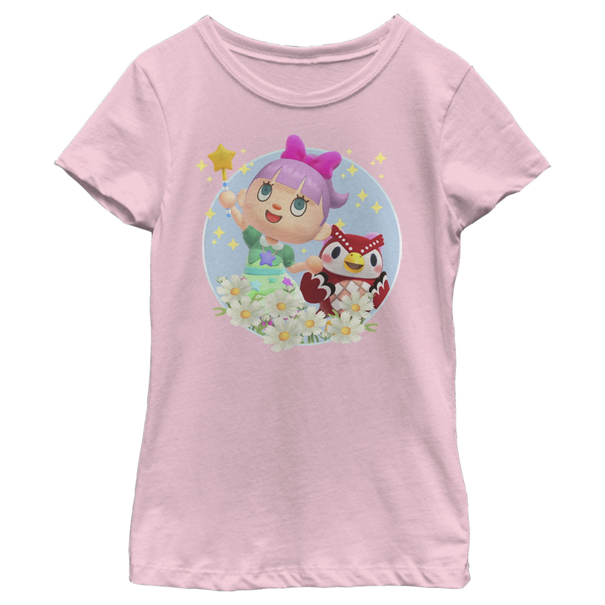 Girl's Nintendo Animal Crossing New Horizons Flower Magic Graphic Tee ...